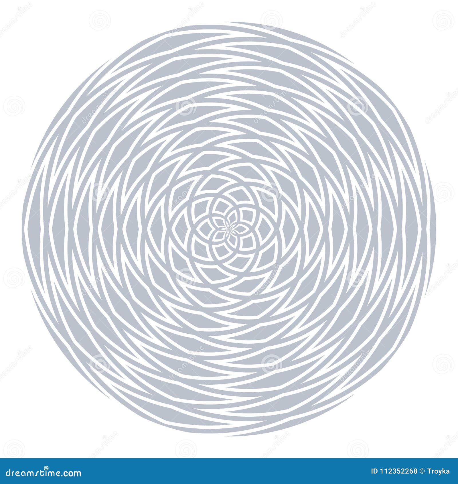 Circle Design Element. Abstract Geometric Rotation Pattern Stock Vector ...