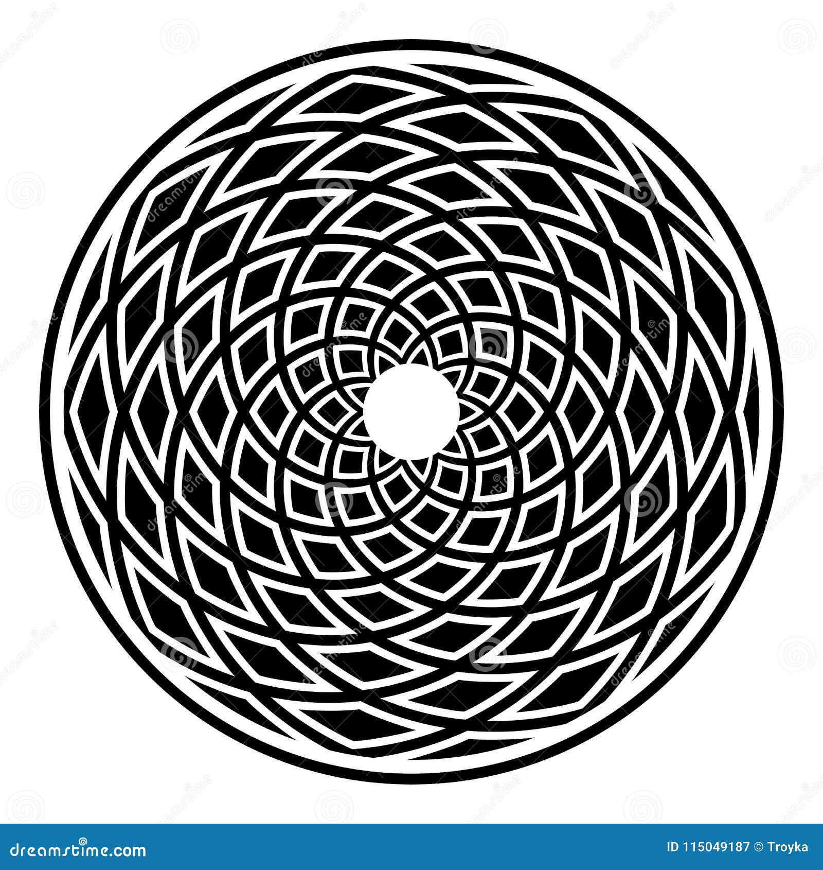 Circle Design Element. Abstract Geometric Rotation Pattern Stock Vector ...