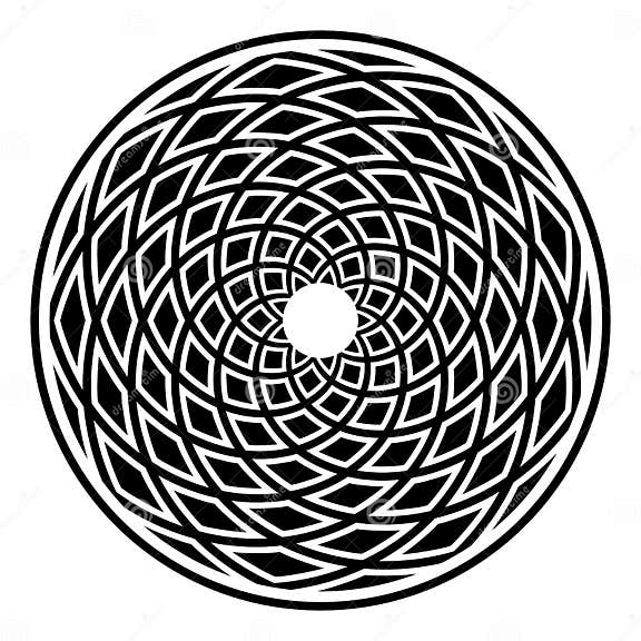 Circle Design Element. Abstract Geometric Rotation Pattern Stock Vector ...