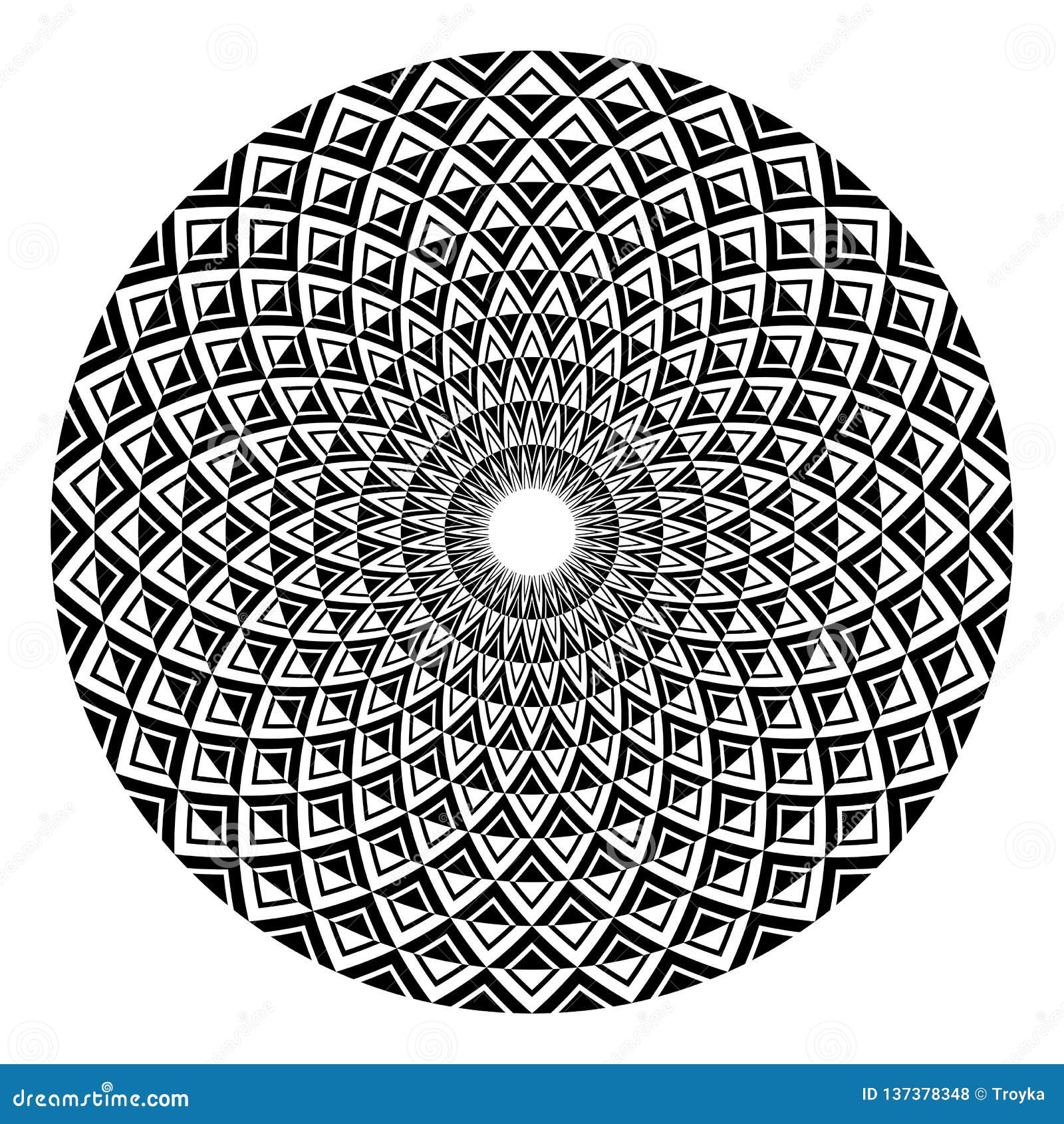 Circle Design Element. Abstract Geometric Rotation Pattern Stock Vector ...