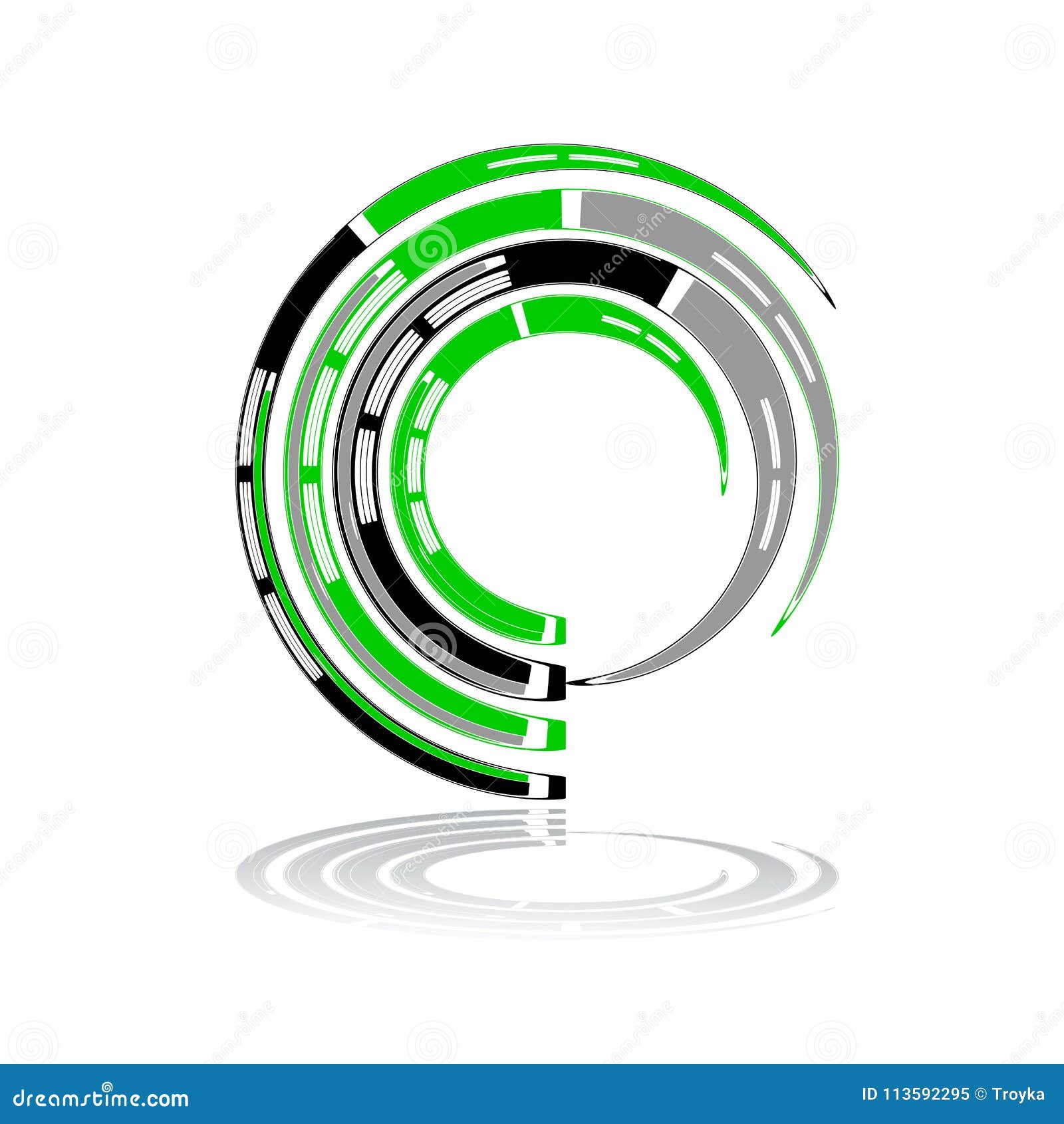Circle Design Element. Abstract Geometric Shape Stock Vector ...