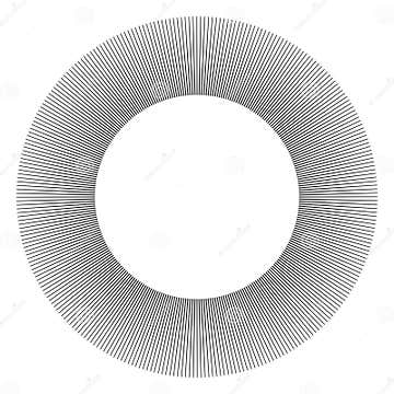 Circle Design Element. Circular Radial Rays for Round Frame Stock Vector - Illustration of ...