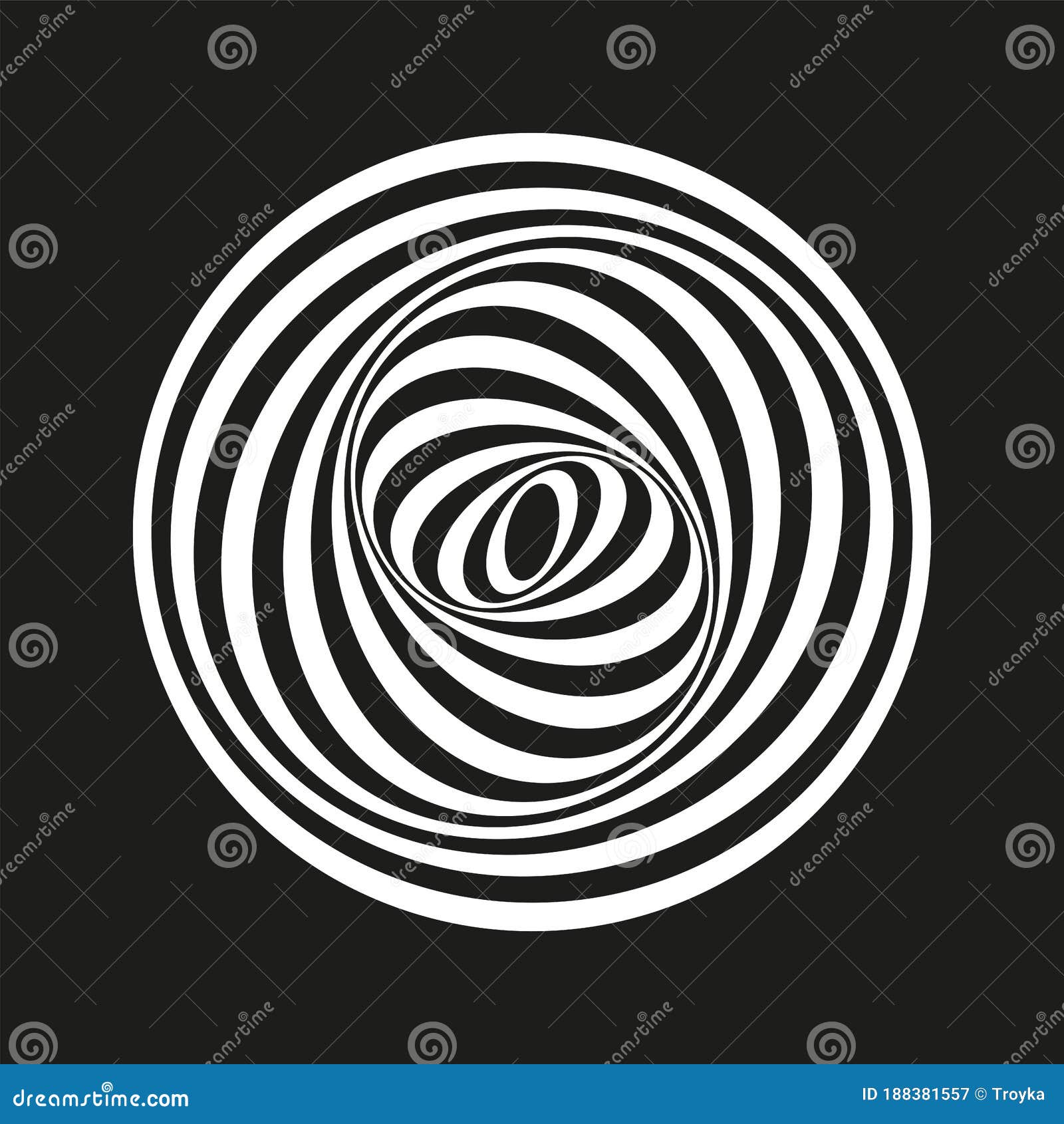 Circle Design Element. Circular Swirl Movement Illusion Stock Vector ...