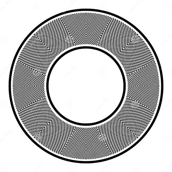 Circle Design Element. Geometric Pattern in Round Shape Stock Vector ...