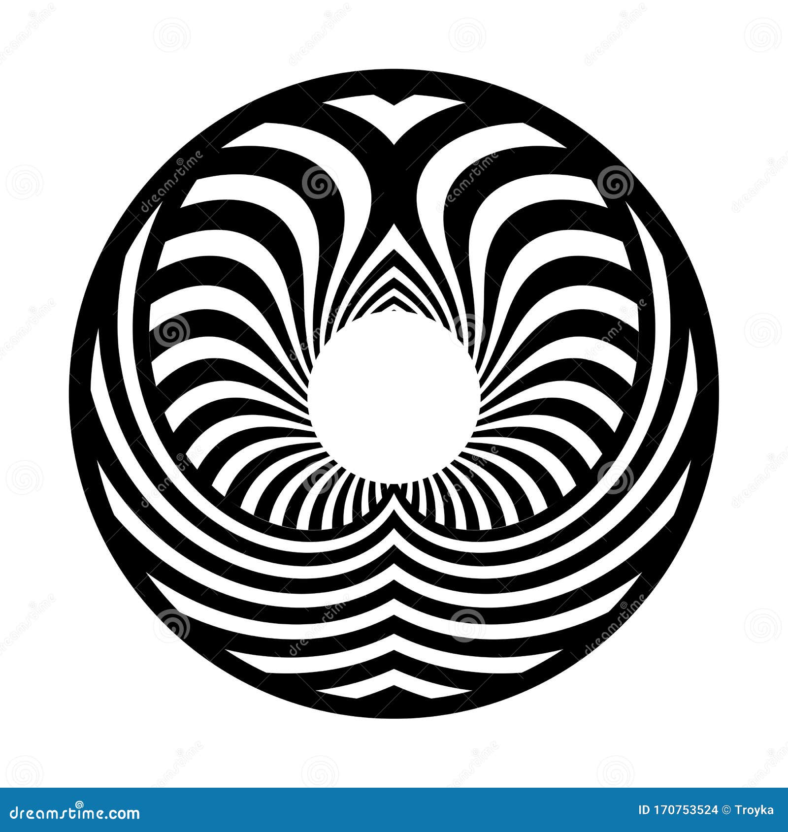 Circle Design Element. Lines Pattern in Round Shape Stock Vector ...