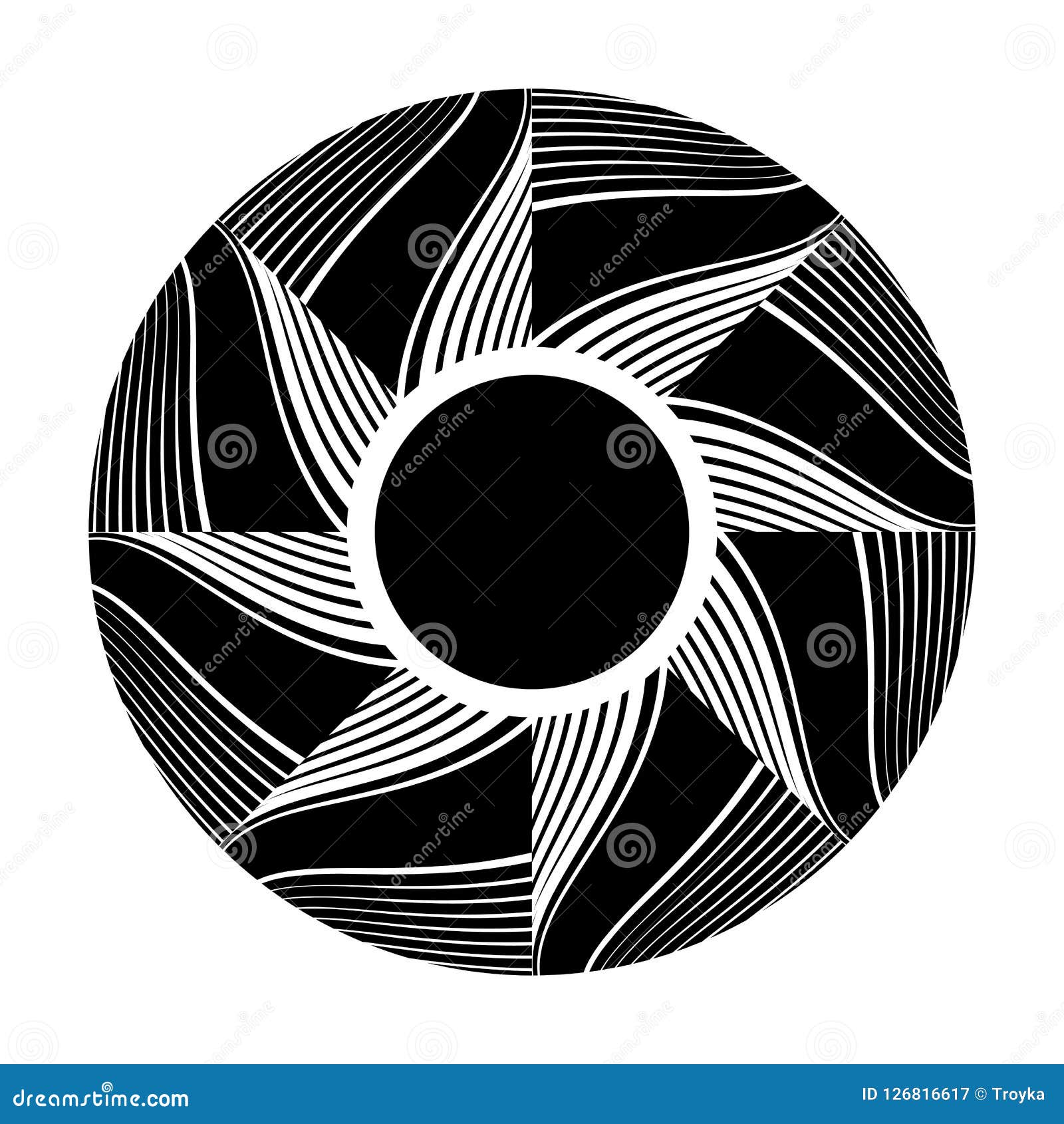 Circle Design Element. Rotation Pattern Stock Vector - Illustration of ...