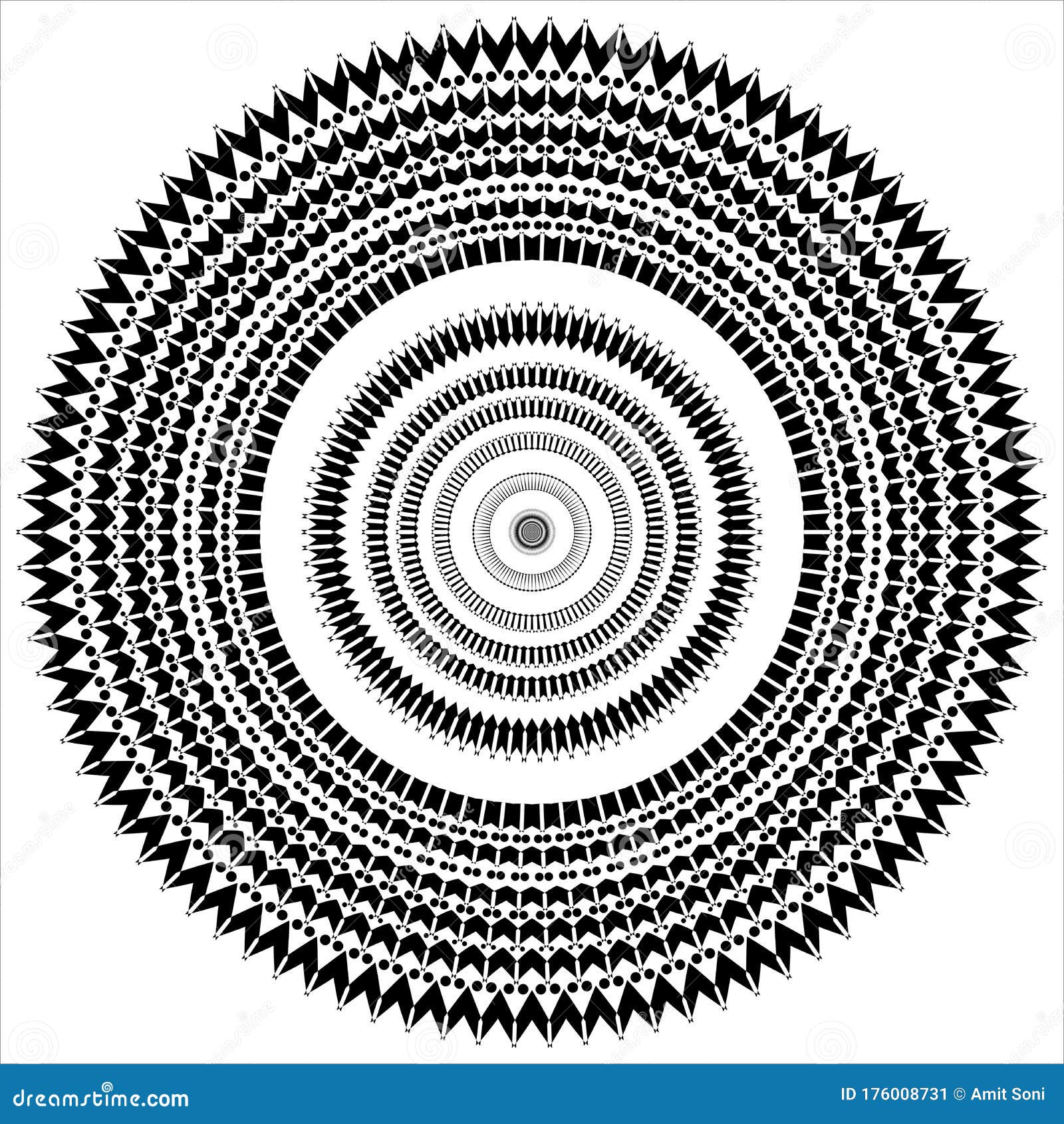 Vector Design Small Circle Design Element. Spiral Pattern. Stock ...