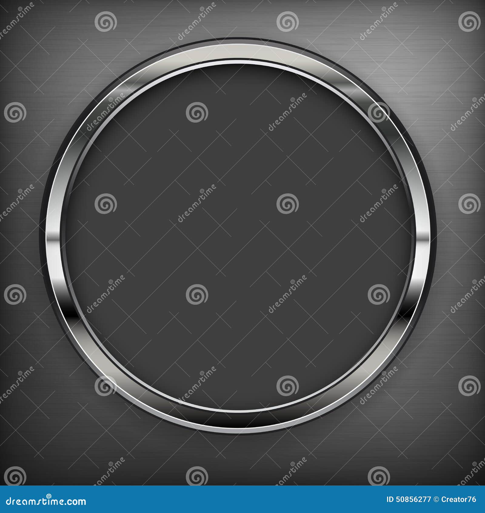 Chrome Circle Button. Metal Silver Round 3d Icon Vector Illustration ...