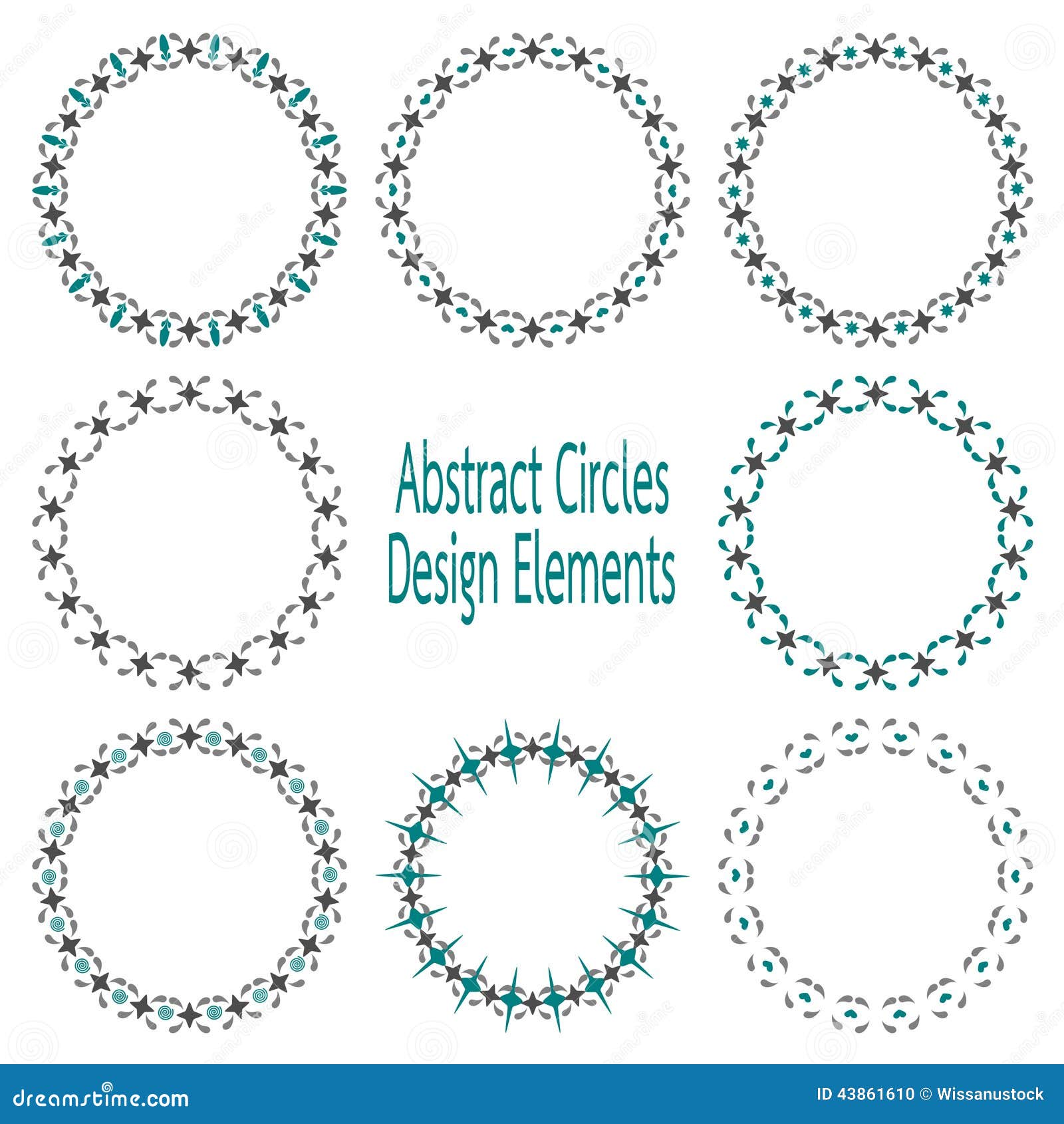 Circle design elements stock vector. Illustration of ornate - 43861610