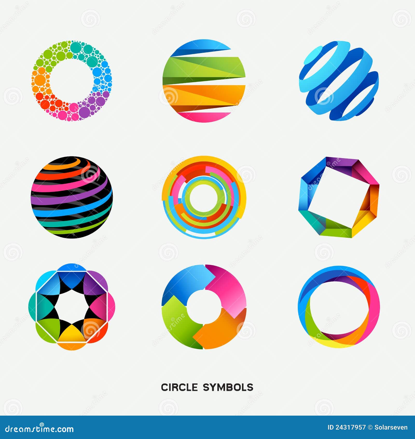 Circle Design Symbols Collection Stock Vector - Illustration of sphere ...