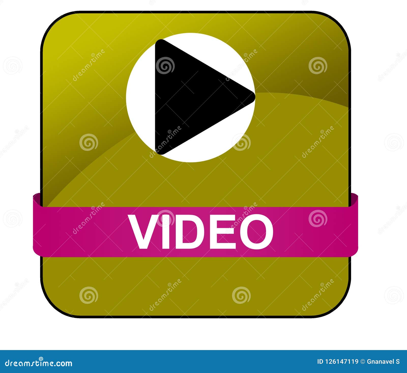 Circle Designing Element Color Pressing Video Web Button Stock ...