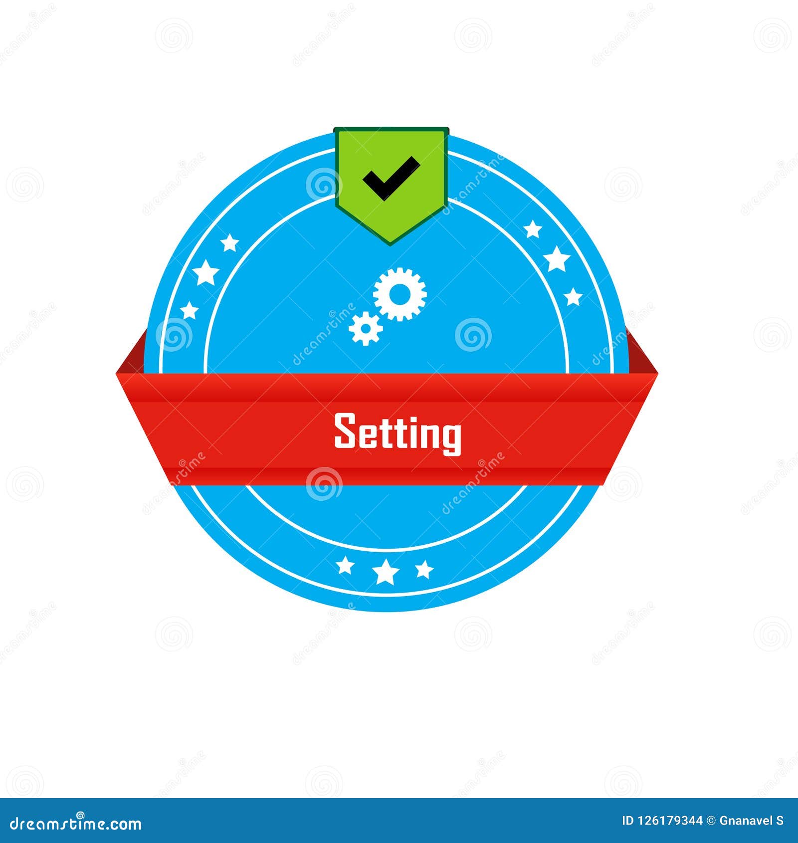 Circle Designing Element Color Setting Symbol and Web Button Stock ...