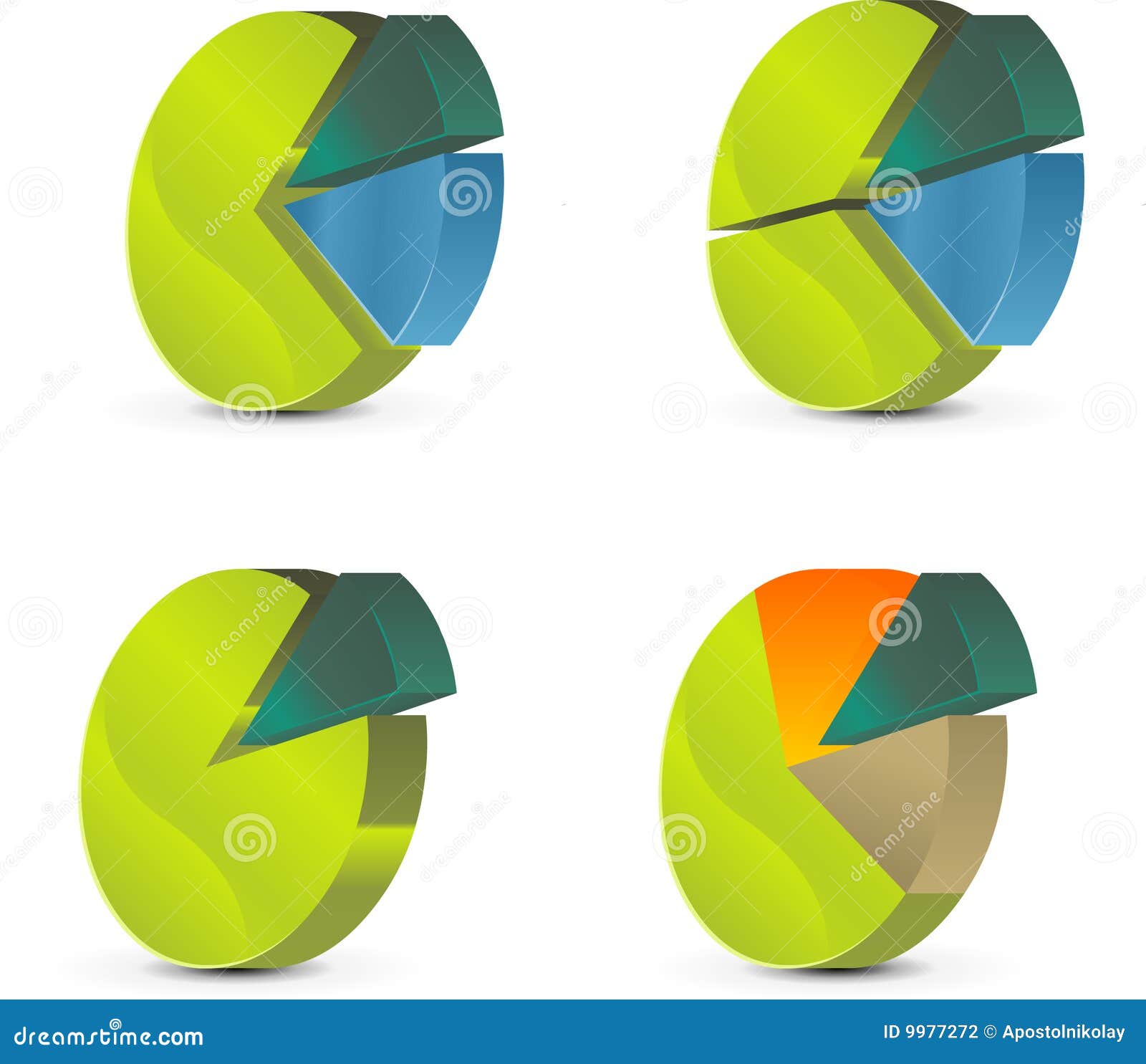Circle Diagram Pie Charts Infographics - Light Blue Stock Image ...