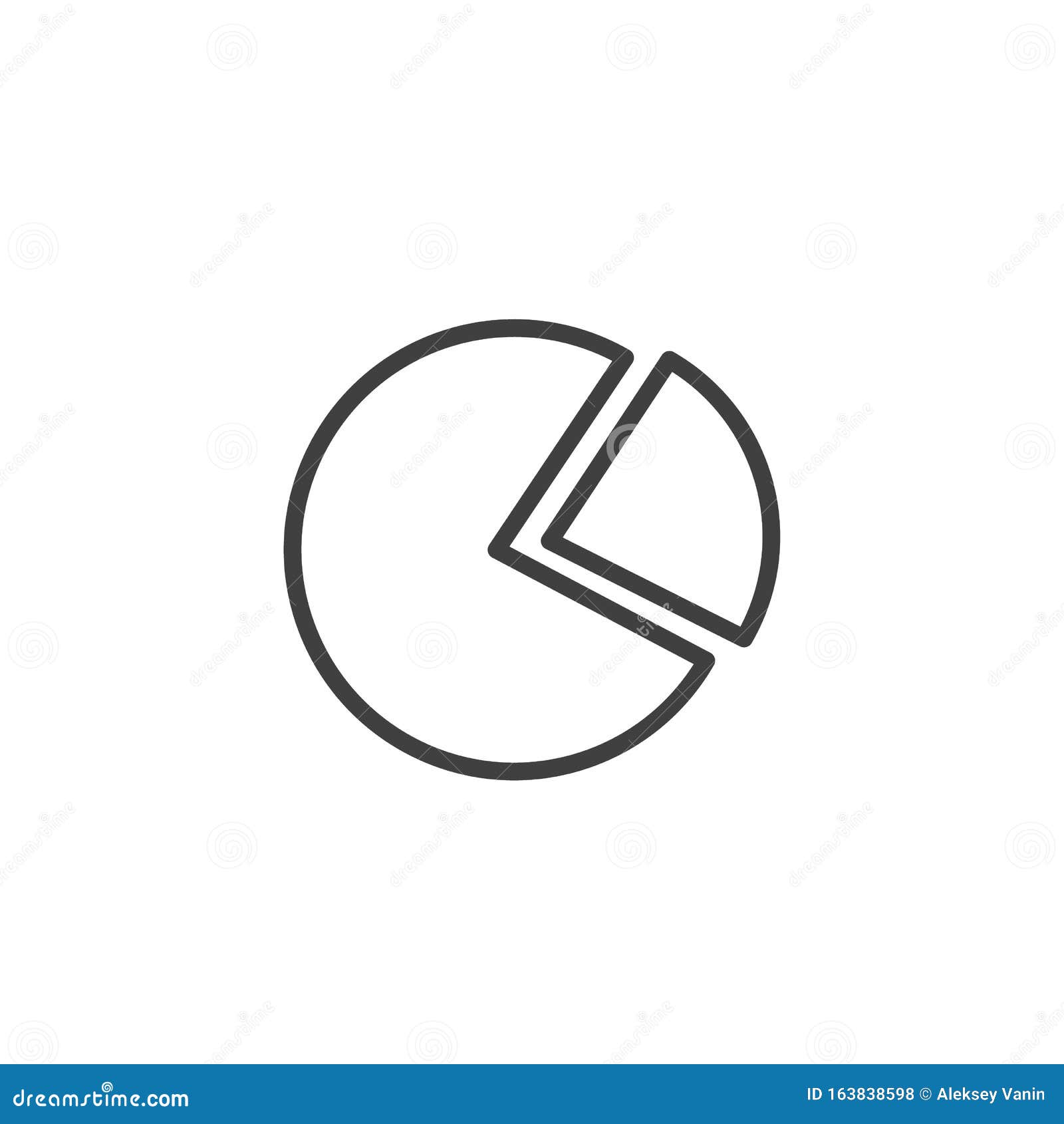 Circle Diagram Chart Line Icon Stock Vector - Illustration of analysis ...
