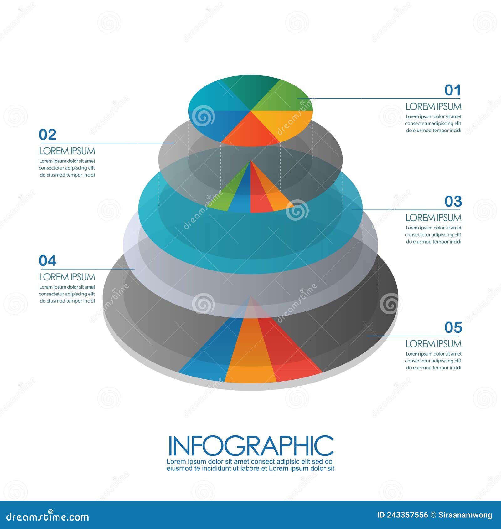 Circle Diagram Chart Template Infographic Stock Vector - Illustration ...