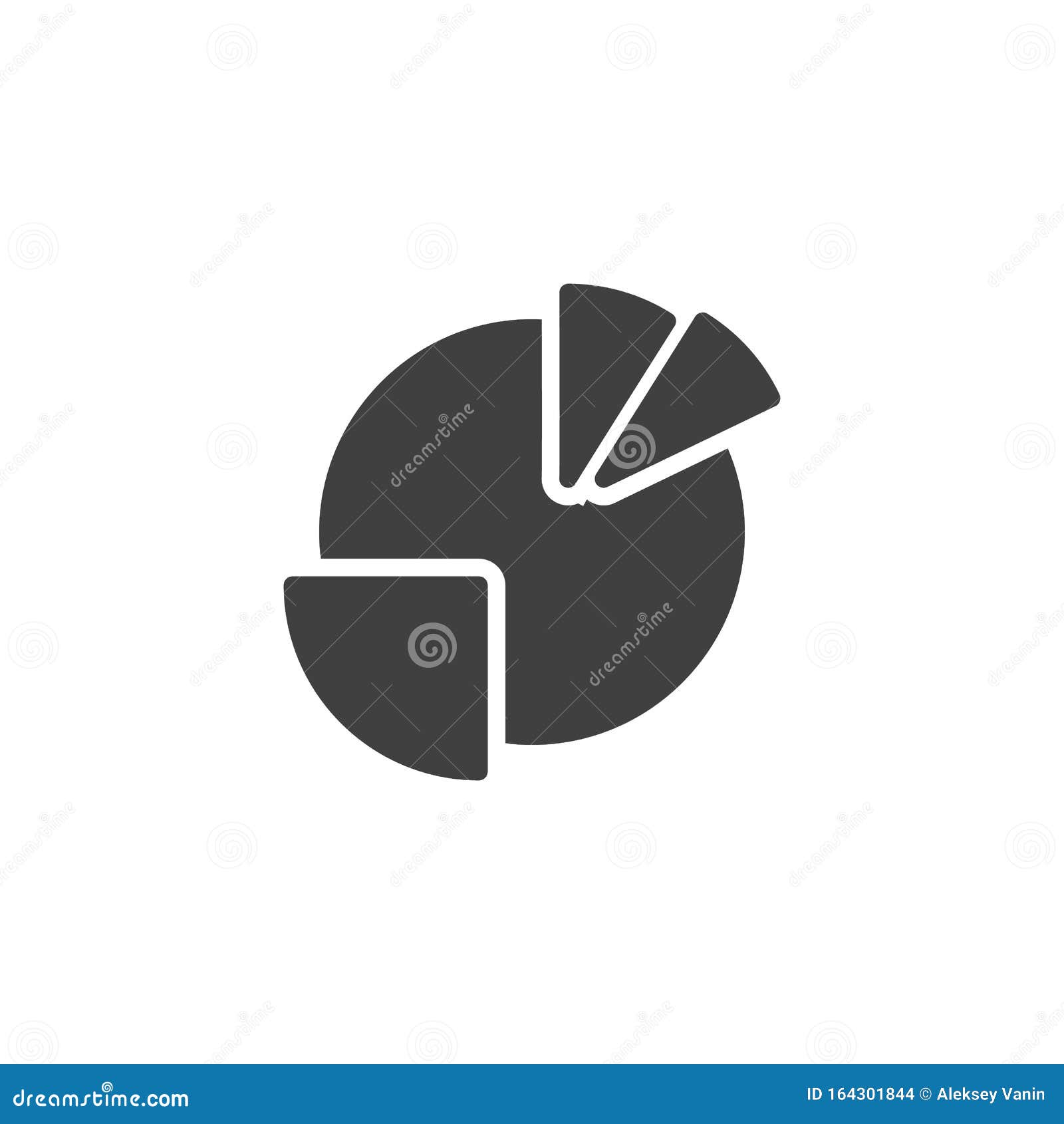 Circle Diagram Chart Vector Icon Stock Vector - Illustration of data ...