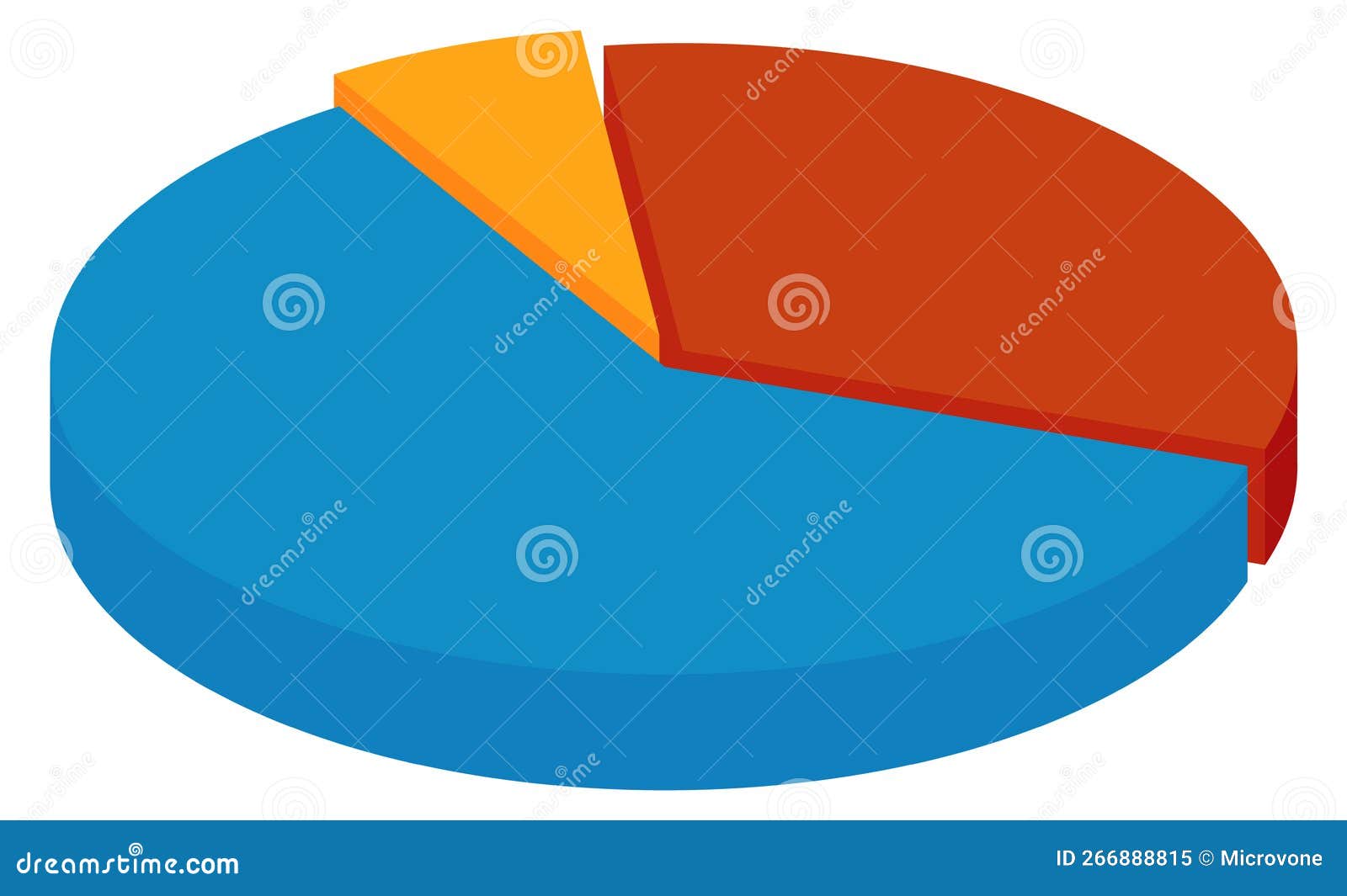 Circle Diagram in 3d Color Isometric Style. Round Chart Stock Vector ...