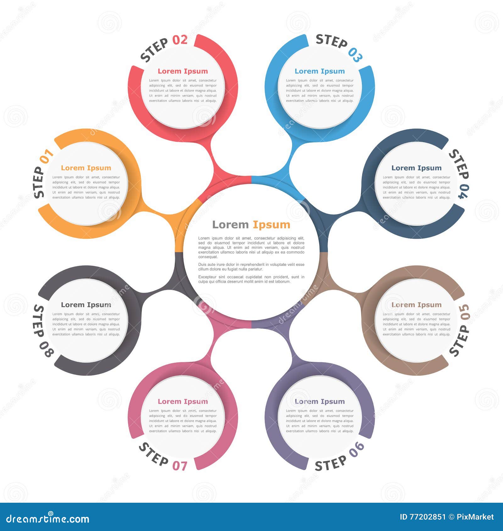 Circle Diagram Eight Elements Stock Vector - Illustration of ... Circle Diagram Eight Elements Stock Vector - Illustration of ...