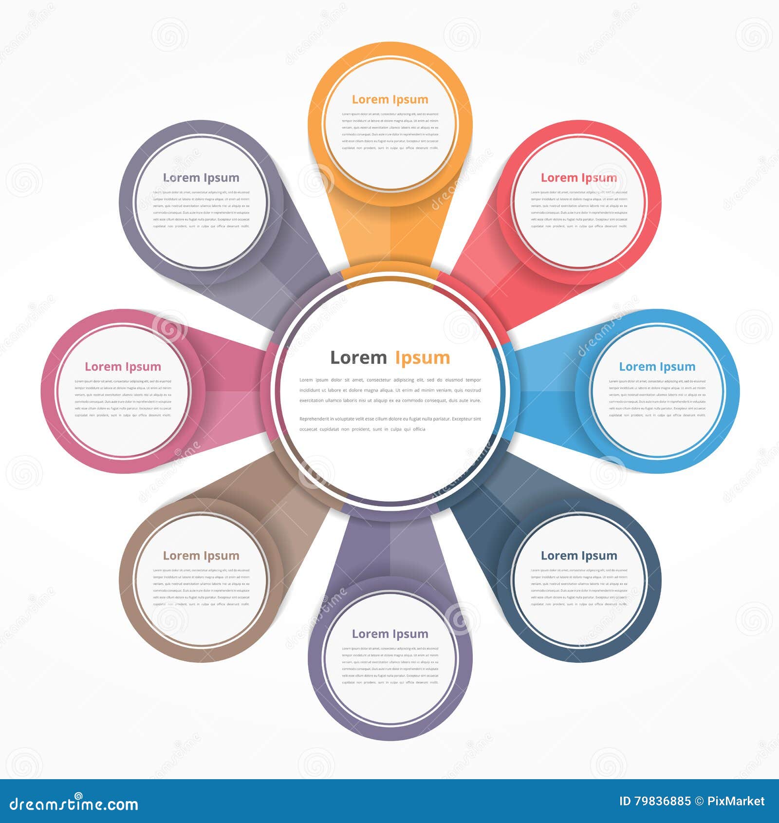 Circle Diagram with Eight Elements Stock Vector - Illustration of eight ... Circle Diagram with Eight Elements Stock Vector - Illustration of eight ...