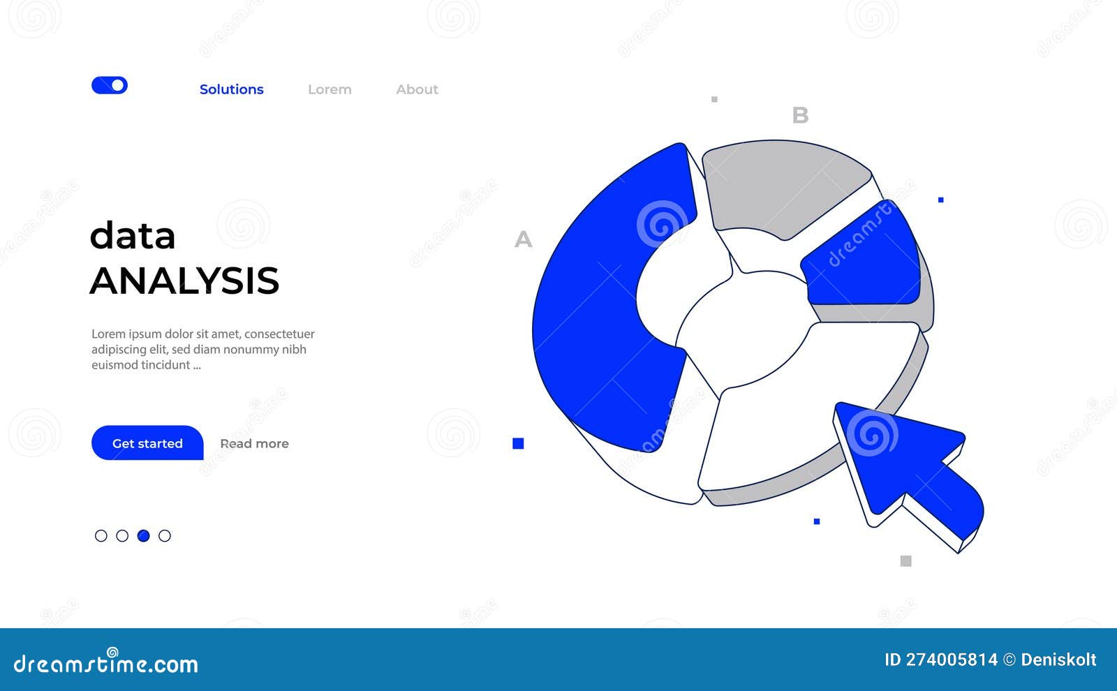 Circle Diagram. Financial Report Chart Stock Vector - Illustration of ...