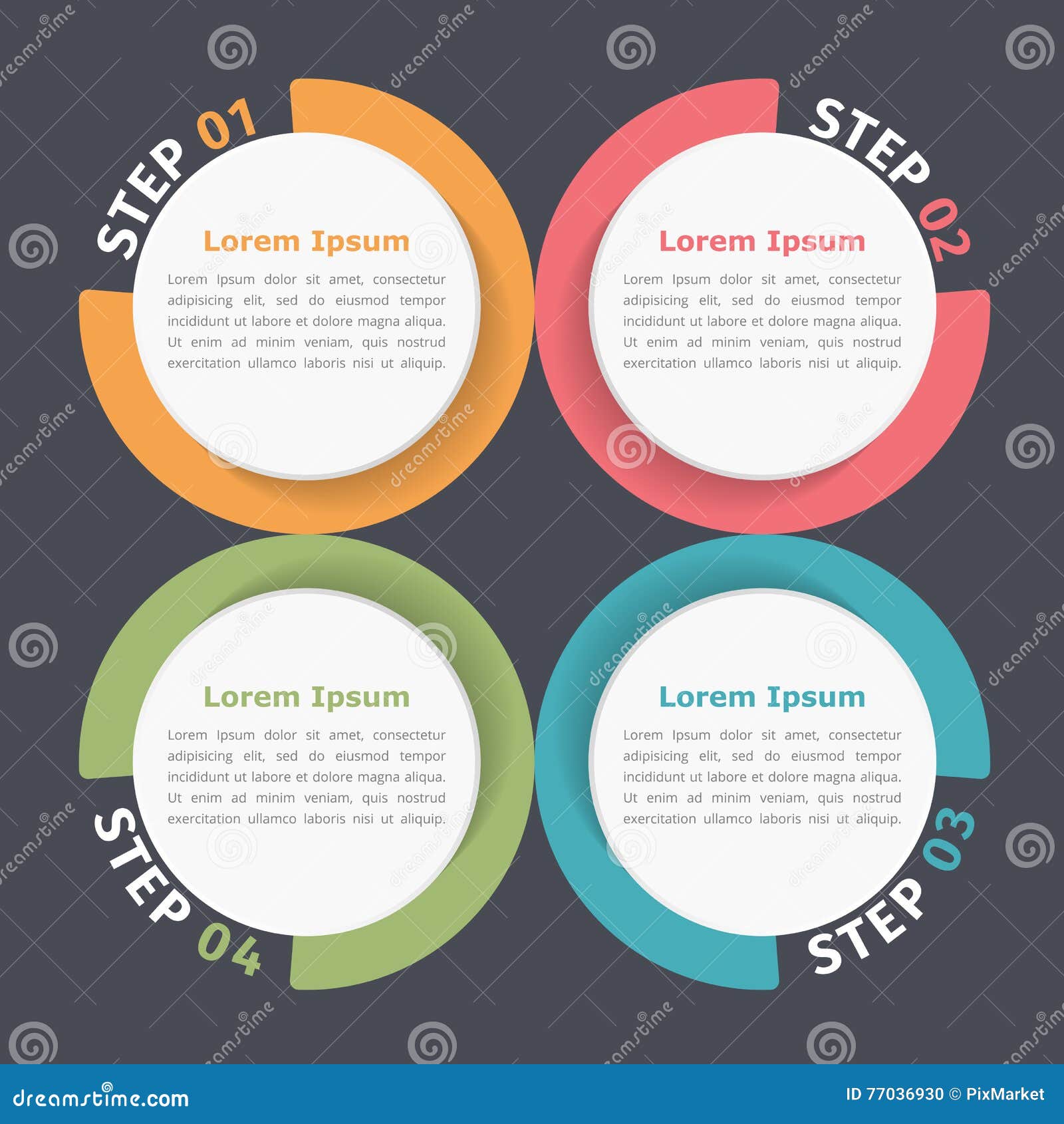 Circle Diagram Four Elements Stock Vector - Illustration of design ...