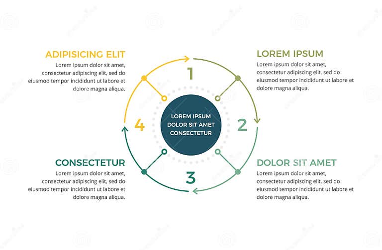 Circle Diagram - Four Elements Stock Illustration - Illustration of ...