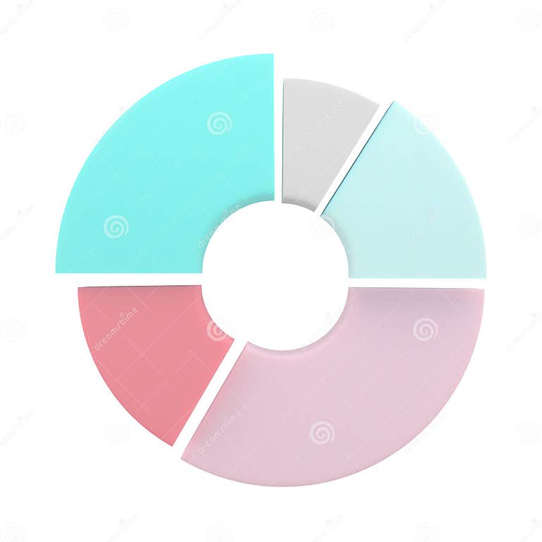 Circle Diagram Graph Icon. Simple 3d Render Illustration. Stock ...