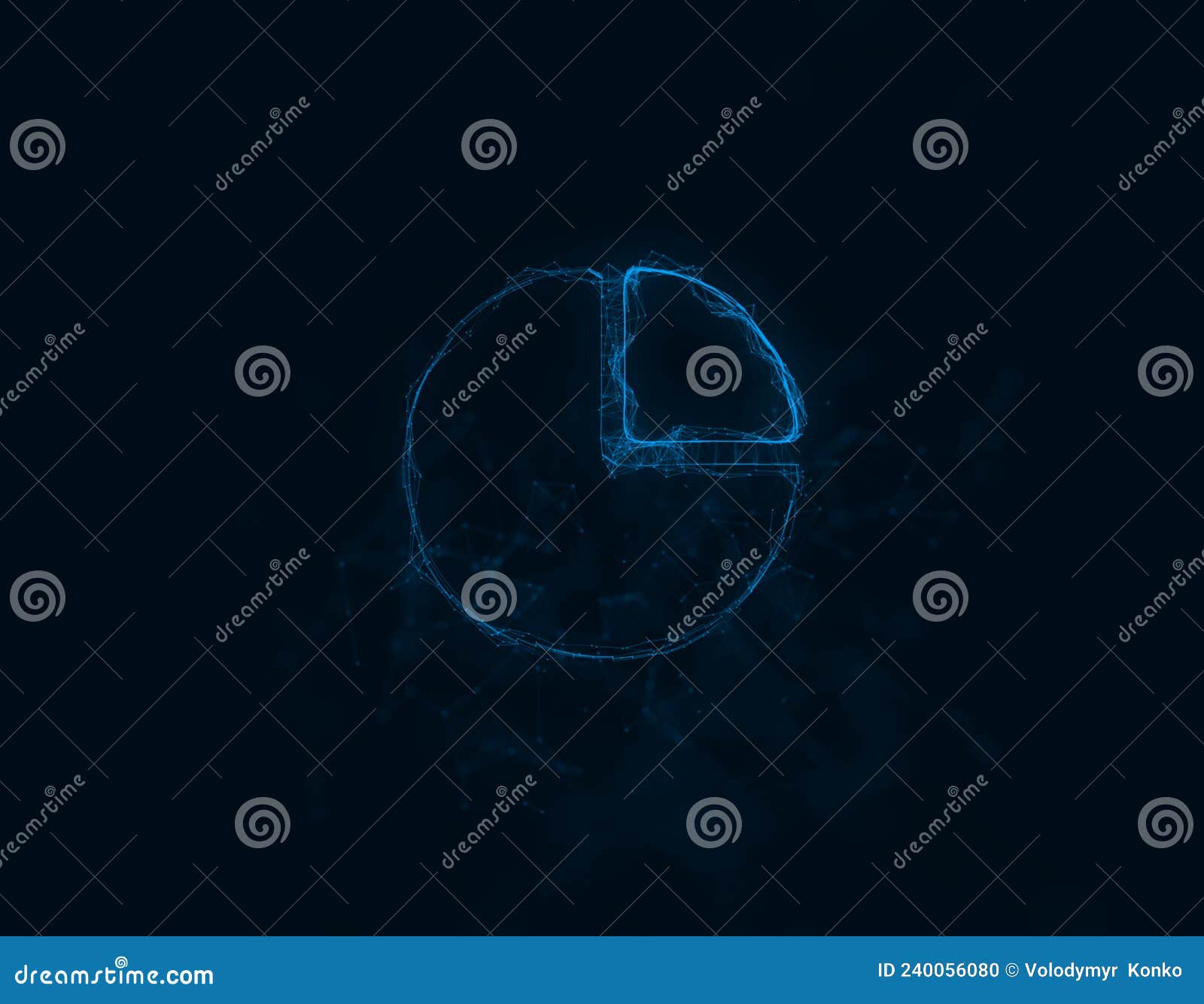 Circle Diagram Icon with Plexus Effect. Connected Lines with Dots ...