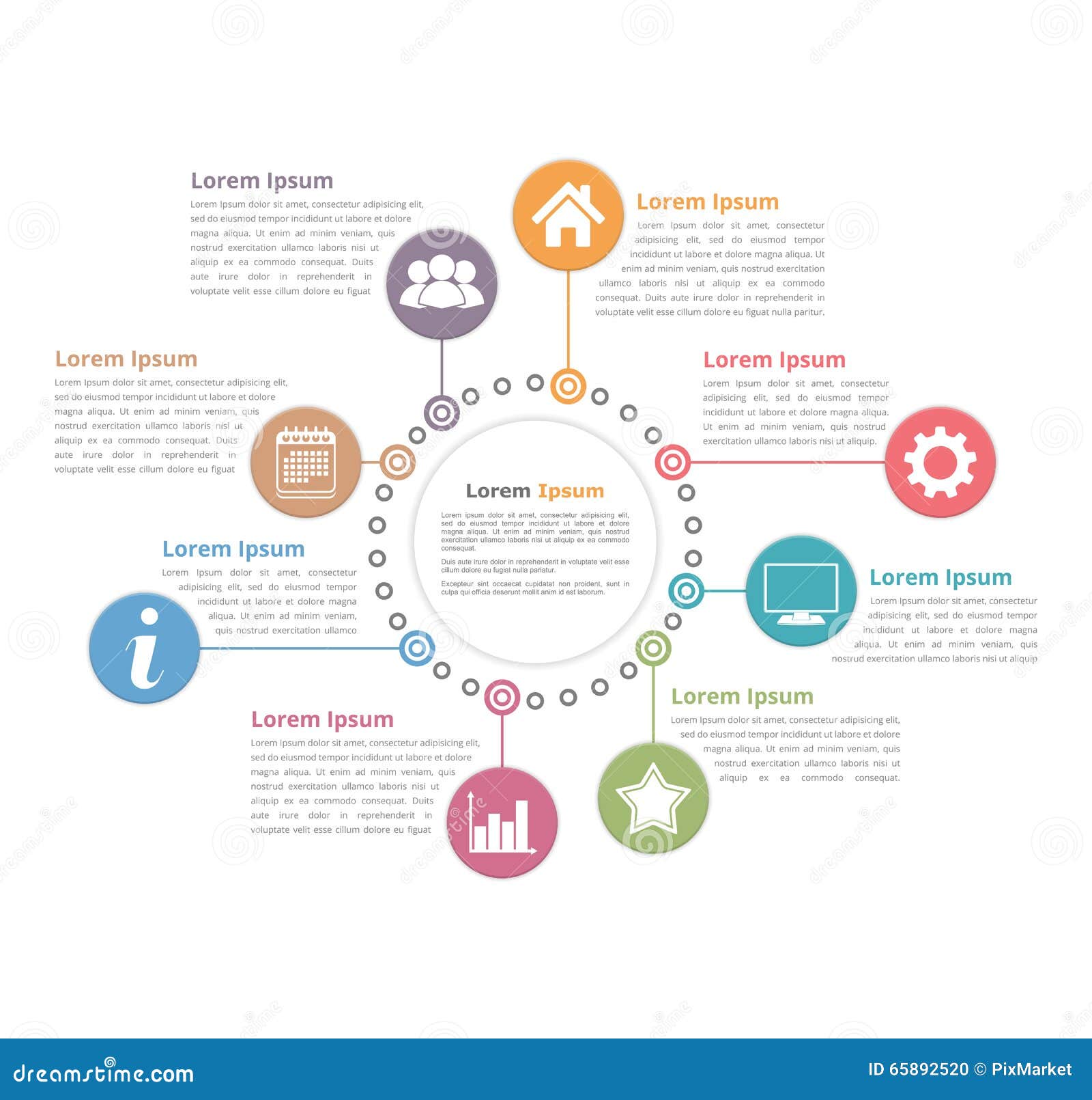 Circle Diagram stock vector. Illustration of graphics - 65892520