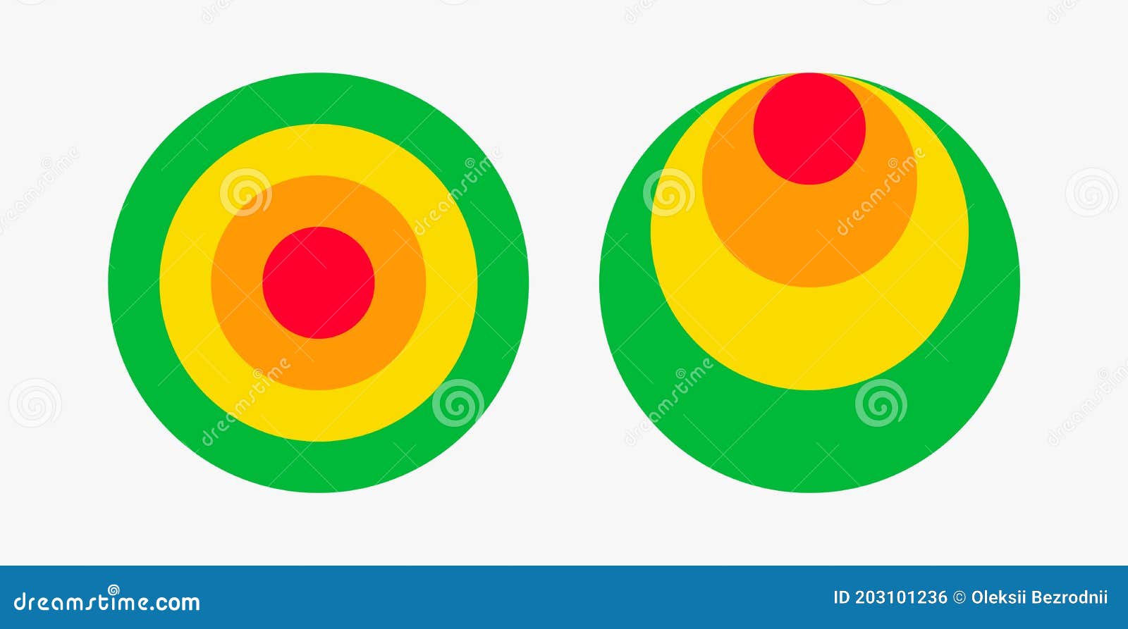 Circle Diagram. Pie Chart with Color Transition from Red To Green ...