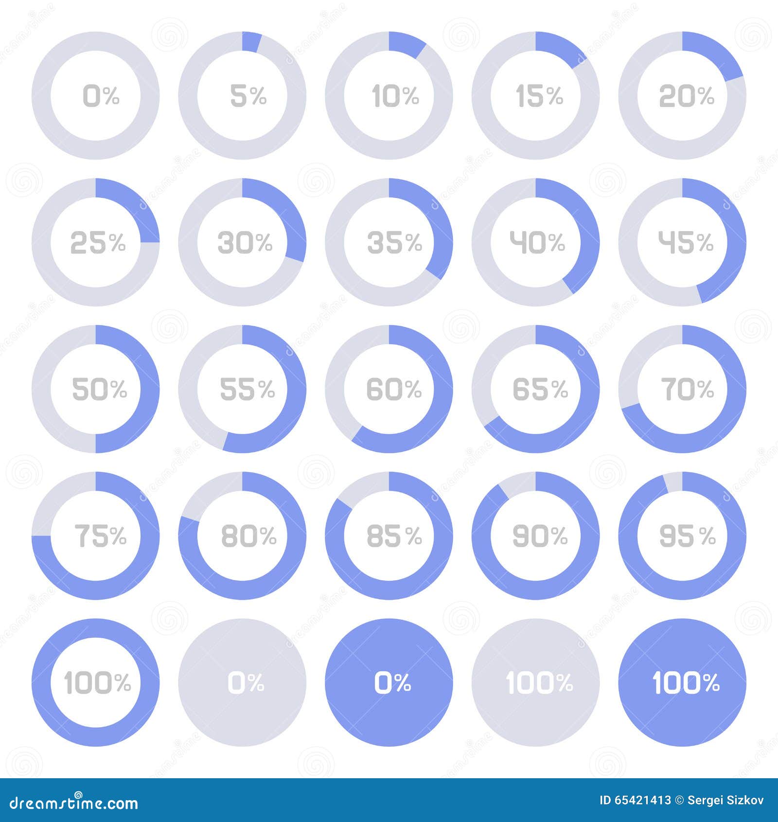Circle Diagram Pie Charts Infographic Elements. Vector Stock Vector ...