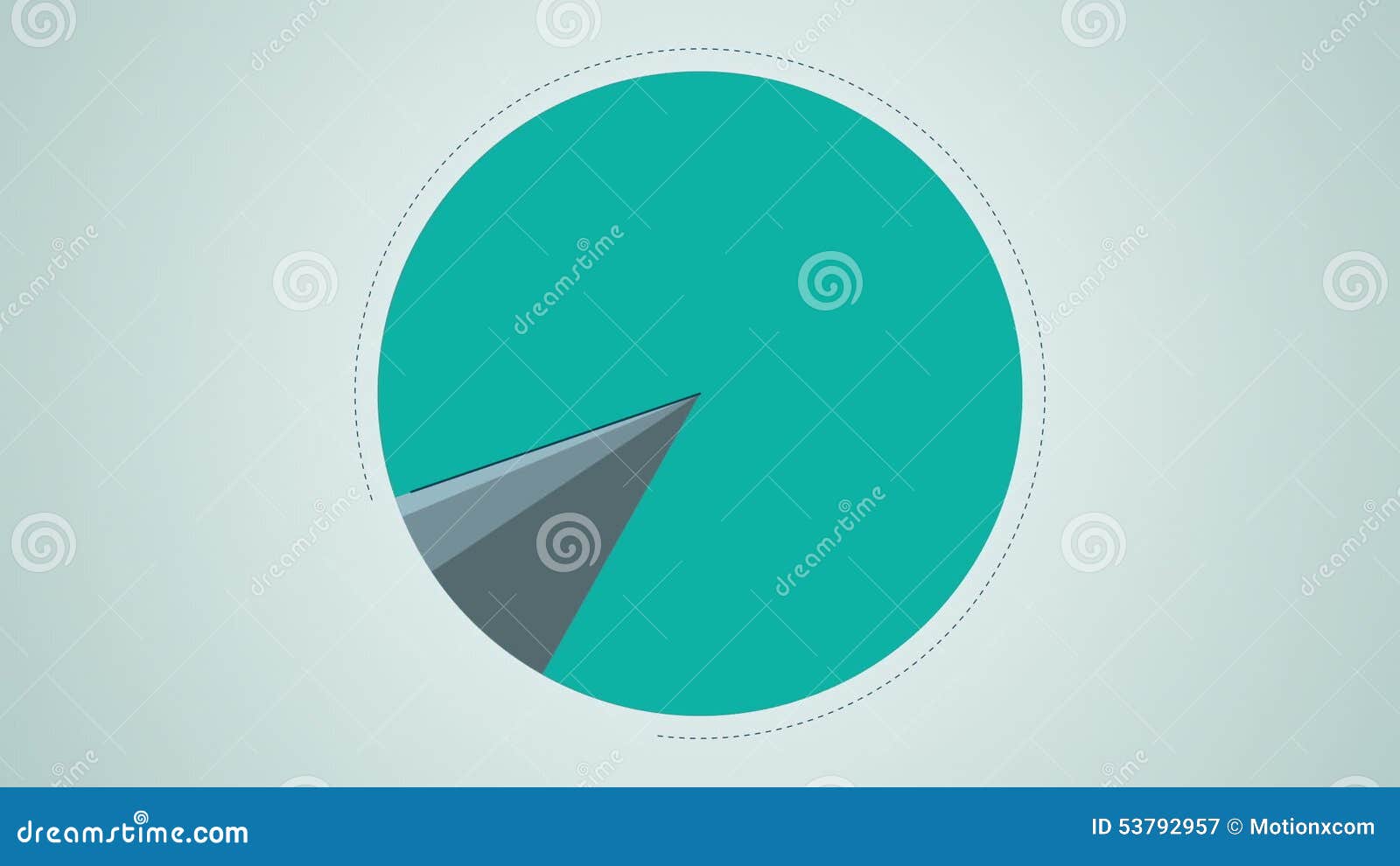 Circle Diagram for Presentation, Pie Chart Indicated 20 Percent Stock ...