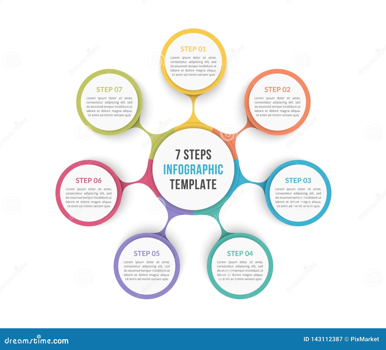 Circle Diagram - Seven Elements Stock Vector - Illustration of ... Circle Diagram - Seven Elements Stock Vector - Illustration of ...