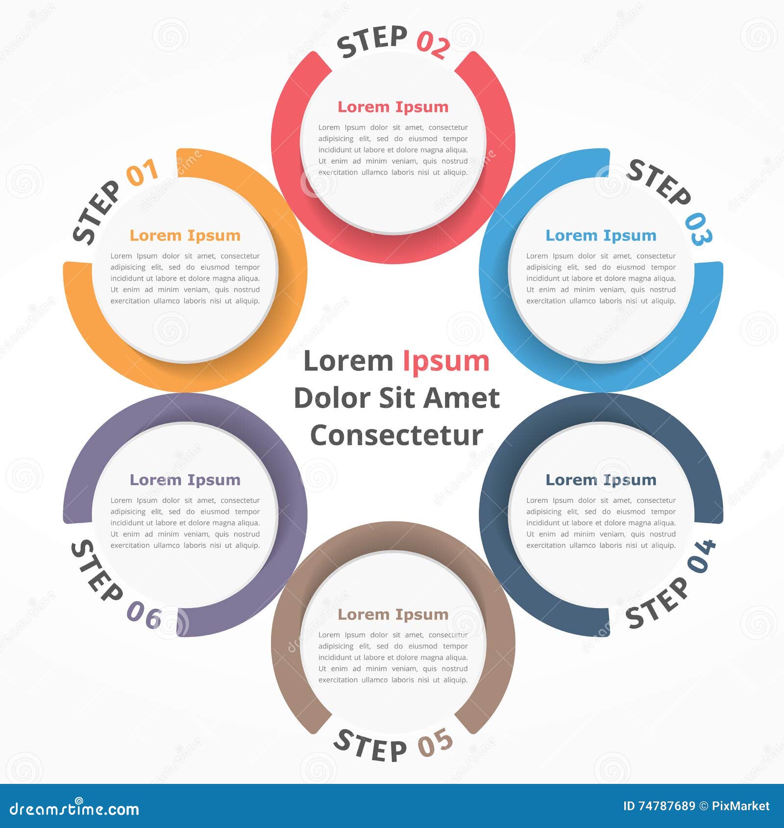 Circle Diagram stock vector. Illustration of business - 74787689