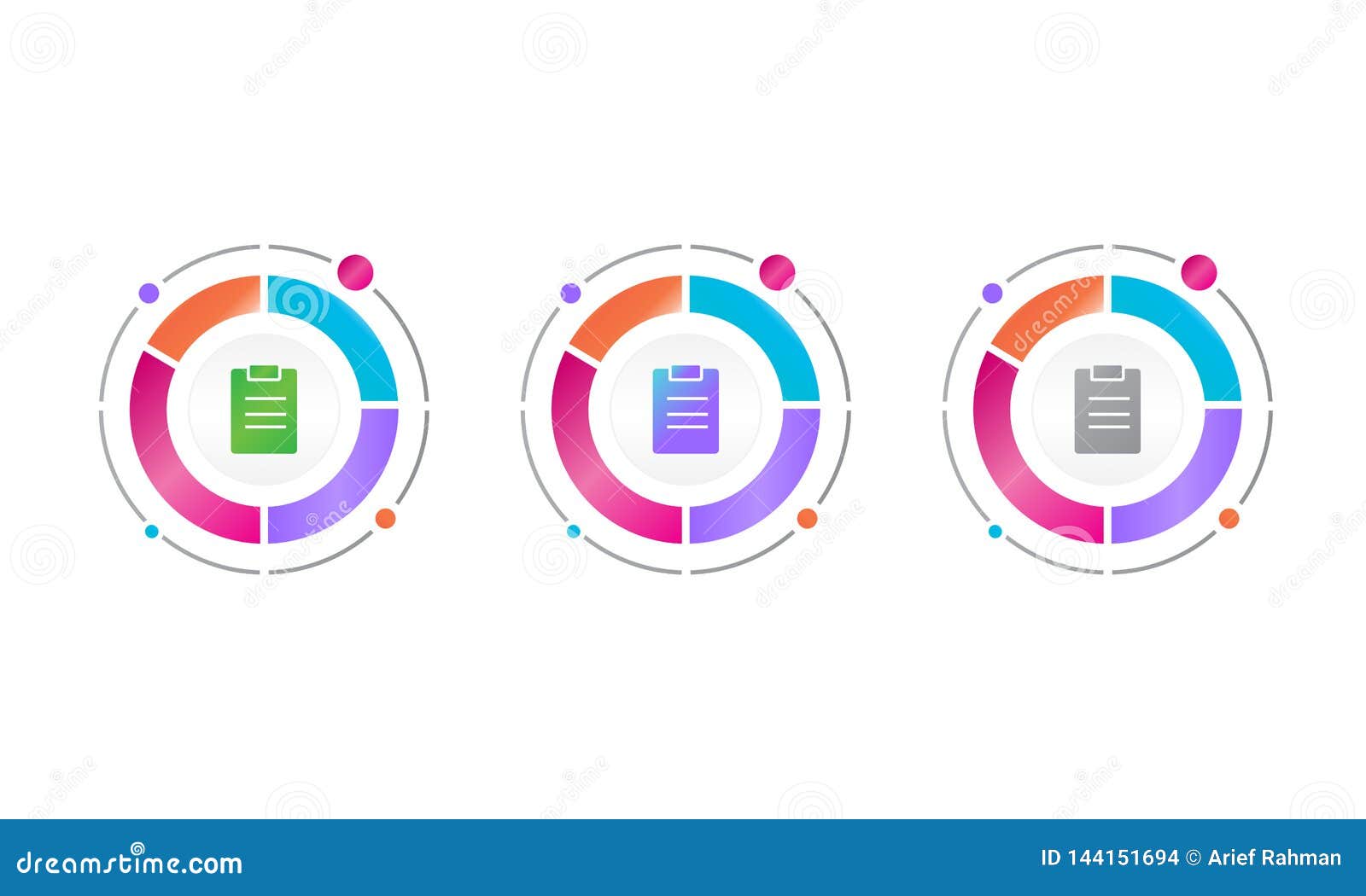 Circle Diagram with Task Icon . Vector Icon Concept Stock Vector ...