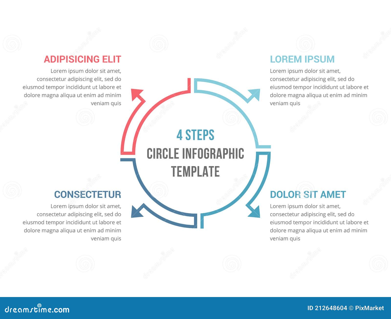 Circle Infographics - Four Elements Stock Vector - Illustration of ...