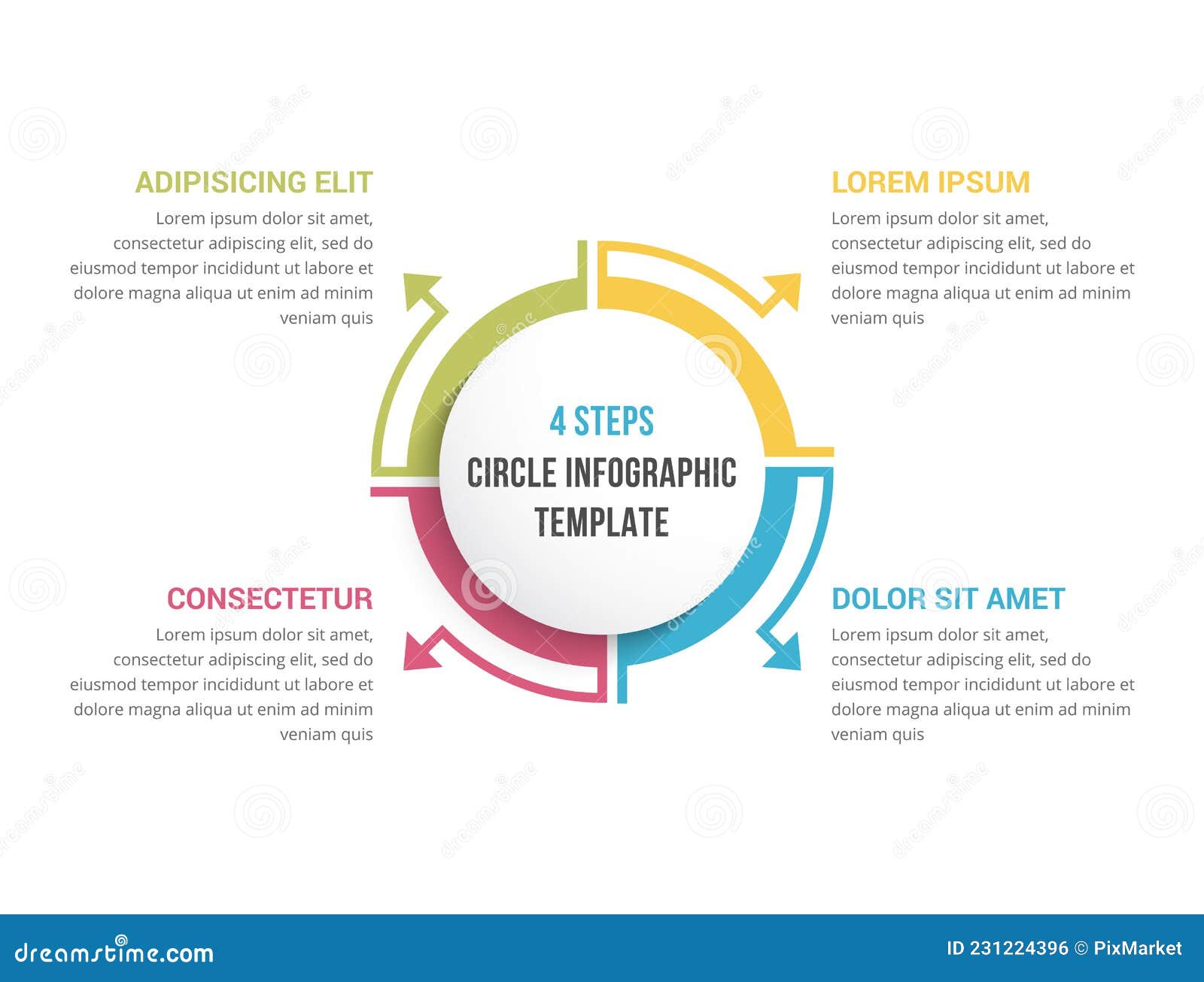 Circle Infographics - Four Elements Stock Vector - Illustration of ...