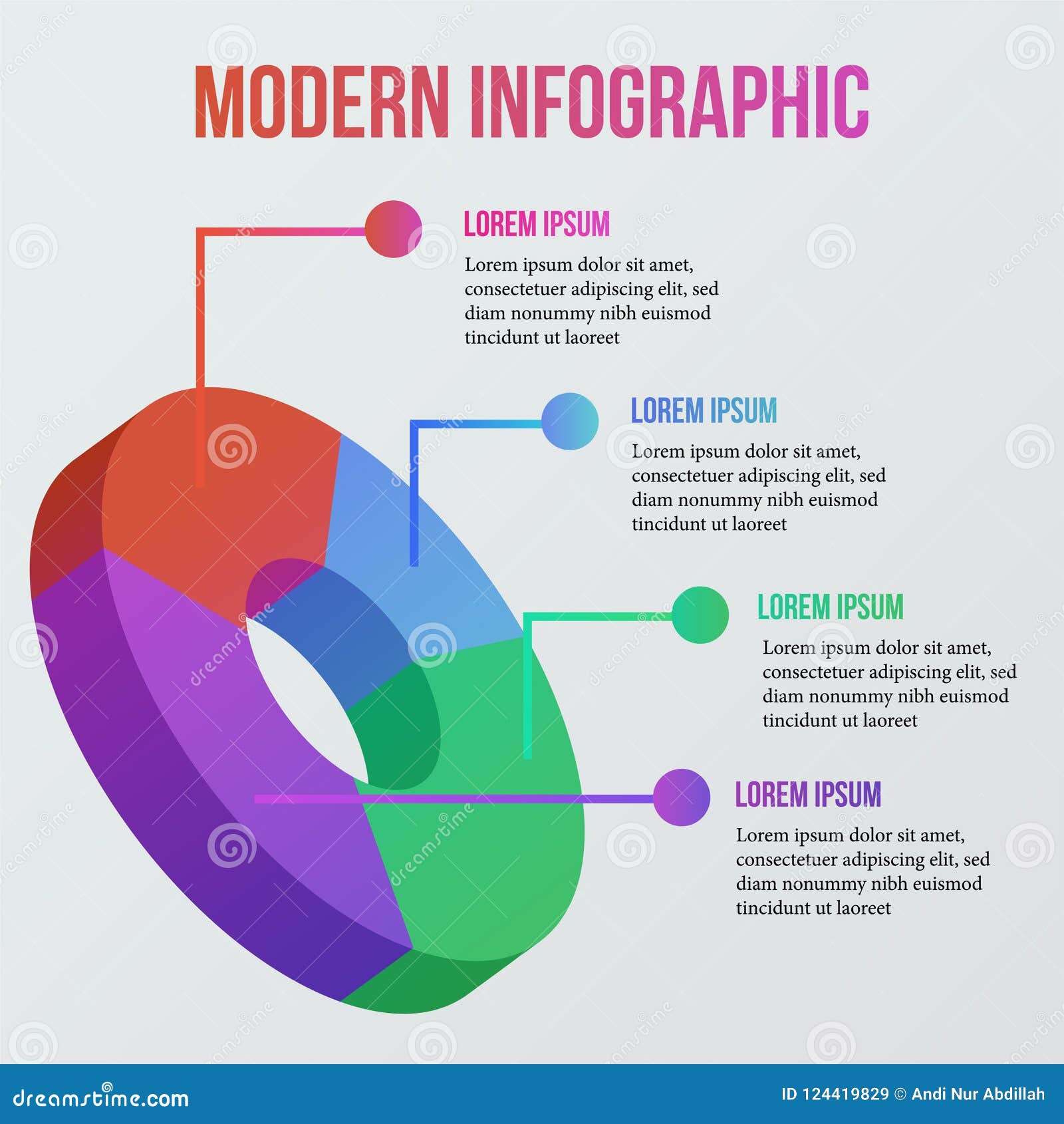 Circle Diagram for Visualization Info Graphic. Vector Illustration ...