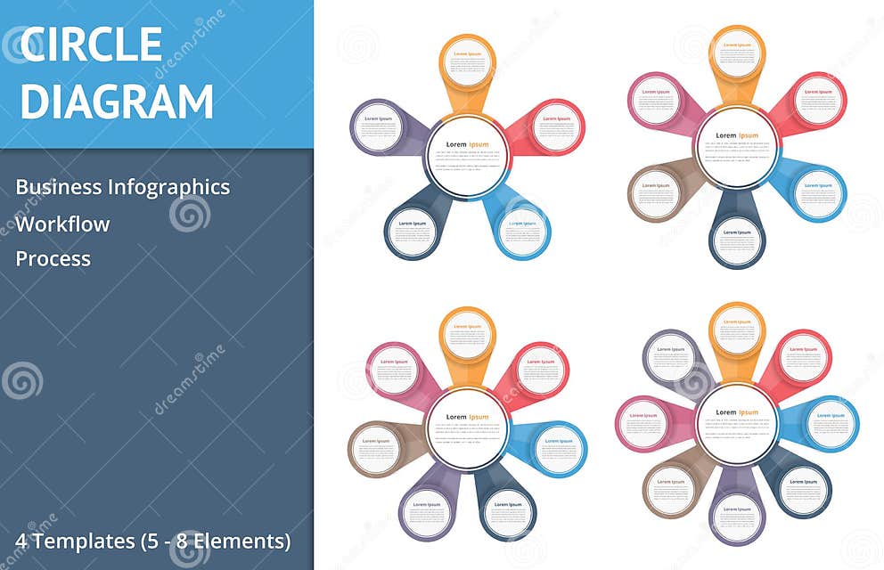 Circle Diagrams stock vector. Illustration of diagrams - 82165979