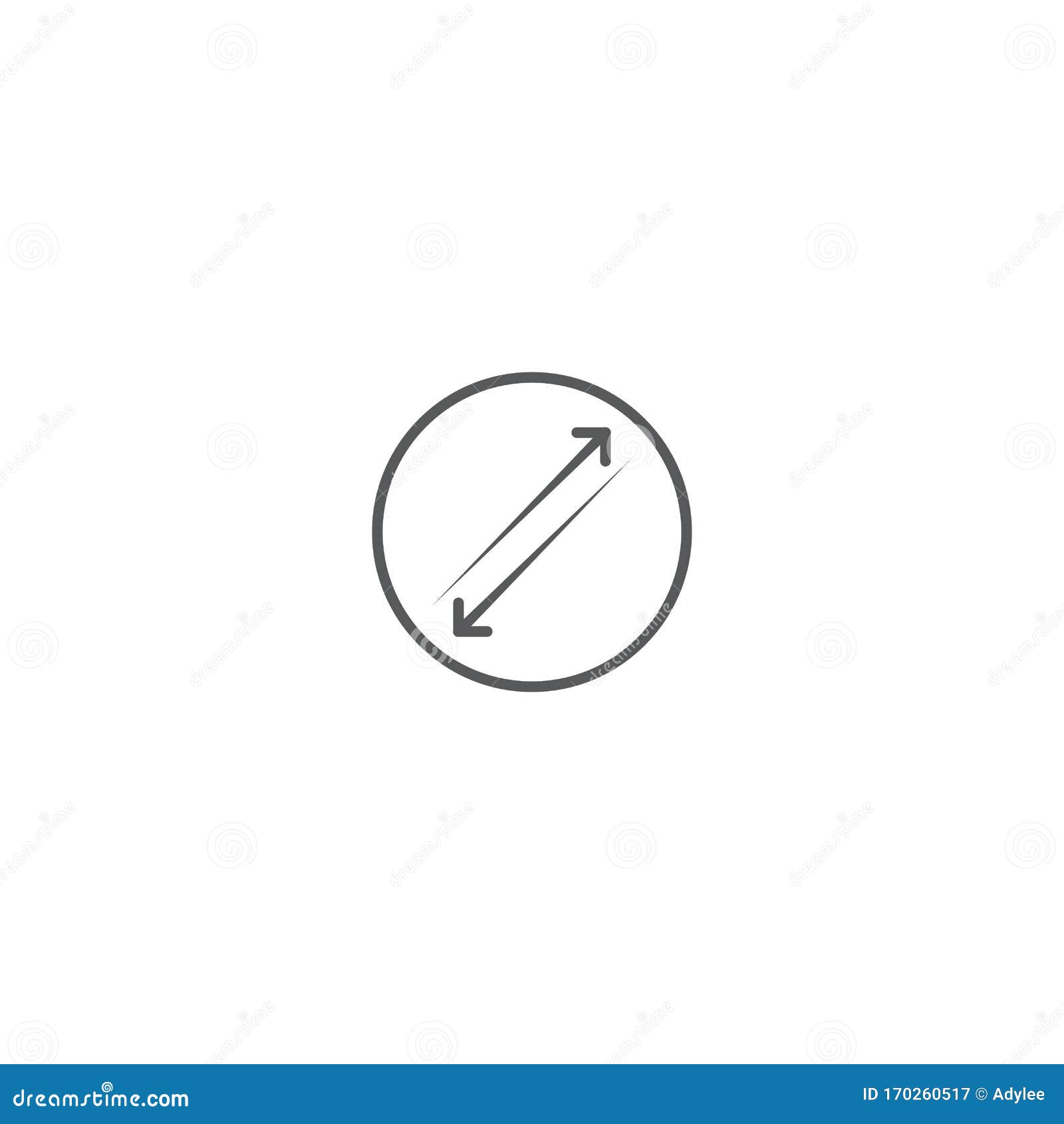 Circle Diameter Vector Icon Isolated on White Background Stock Vector ...