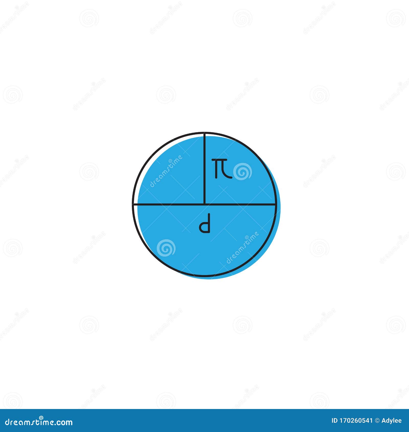 Circle Diameter Vector Icon Isolated on White Background Stock Vector ...