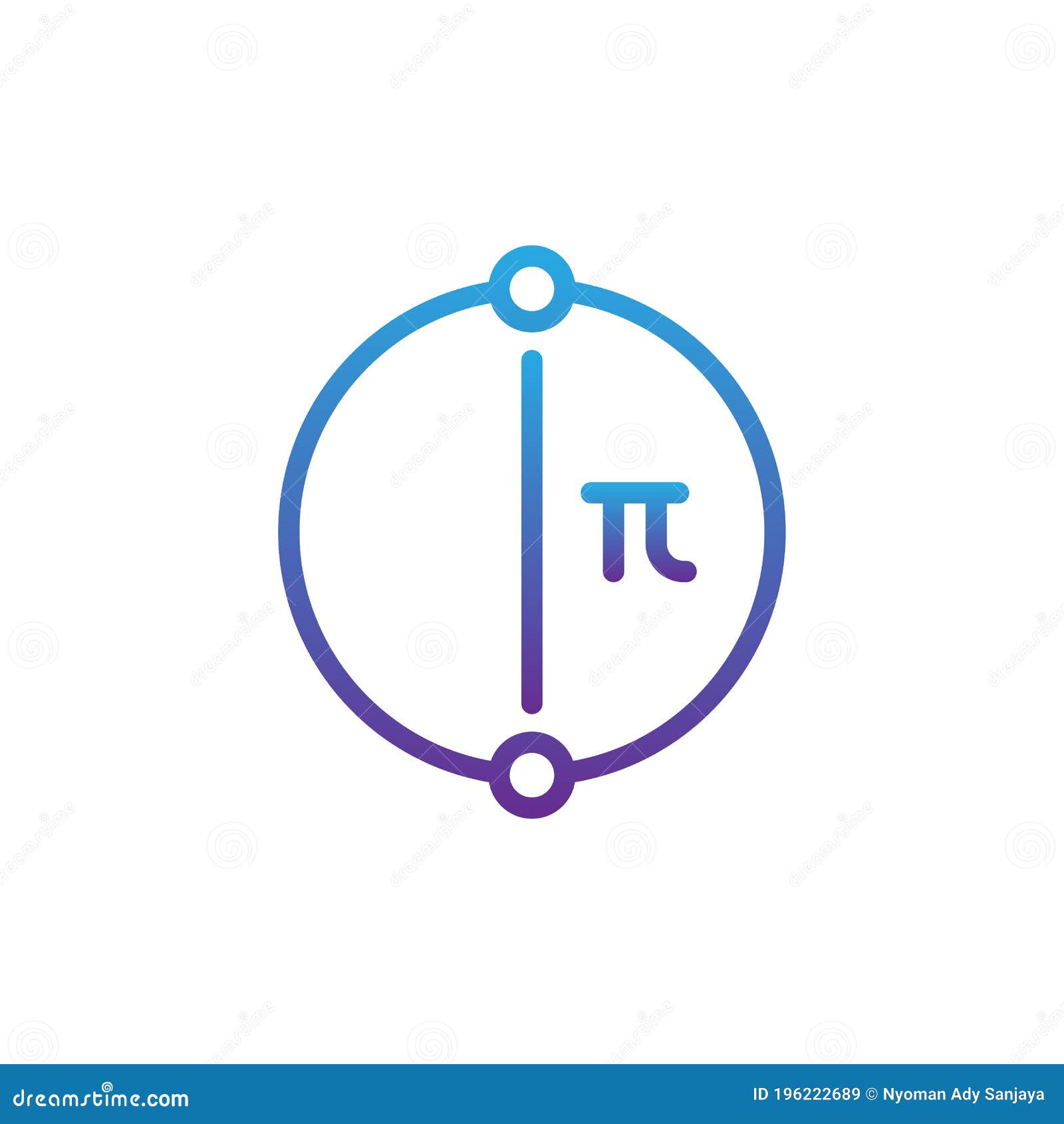 Diameter Symbol Icon Of 3 Types Color, Black And White, Outline ...