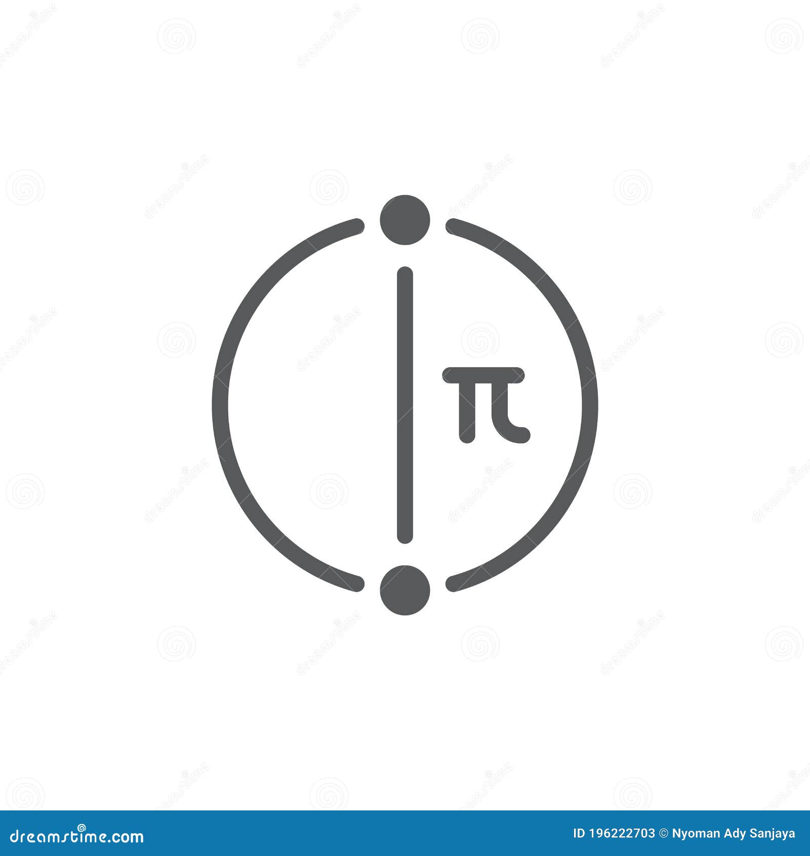 Diameter Symbol Icon Of 3 Types Color, Black And White, Outline ...