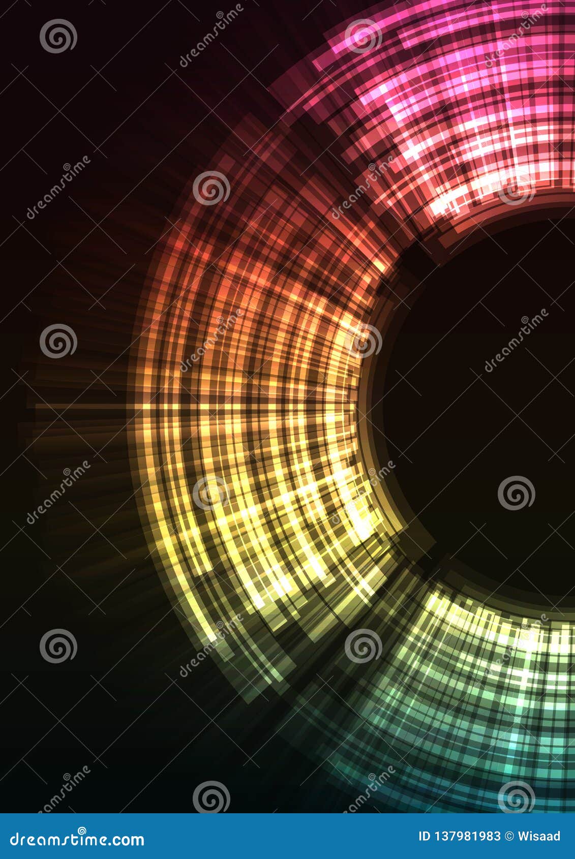 Circle Digital Abstract Layer Background Stock Vector - Illustration of ...