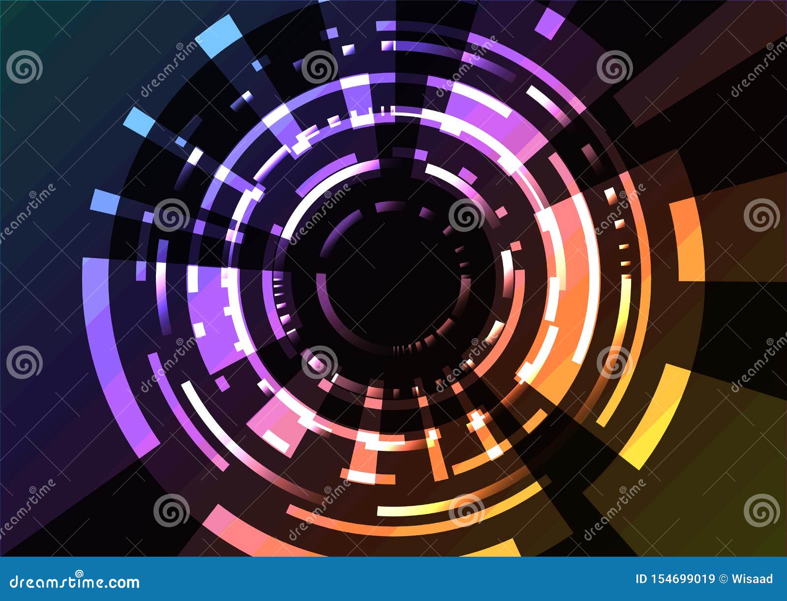 Circle Digital Pixel Abstract Background Stock Vector - Illustration of graphic, banner: 154699019
