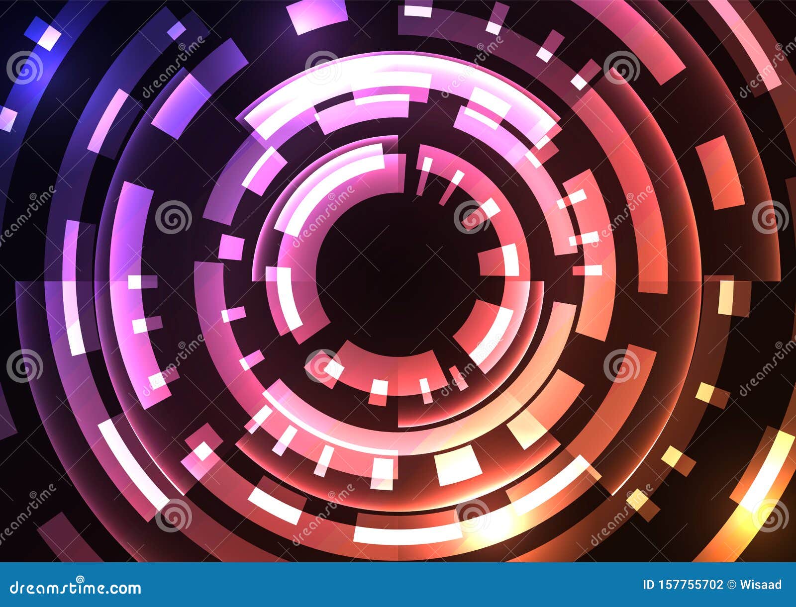 Circle Digital Pixel Abstract Background Stock Vector - Illustration of glow, orange: 157755702