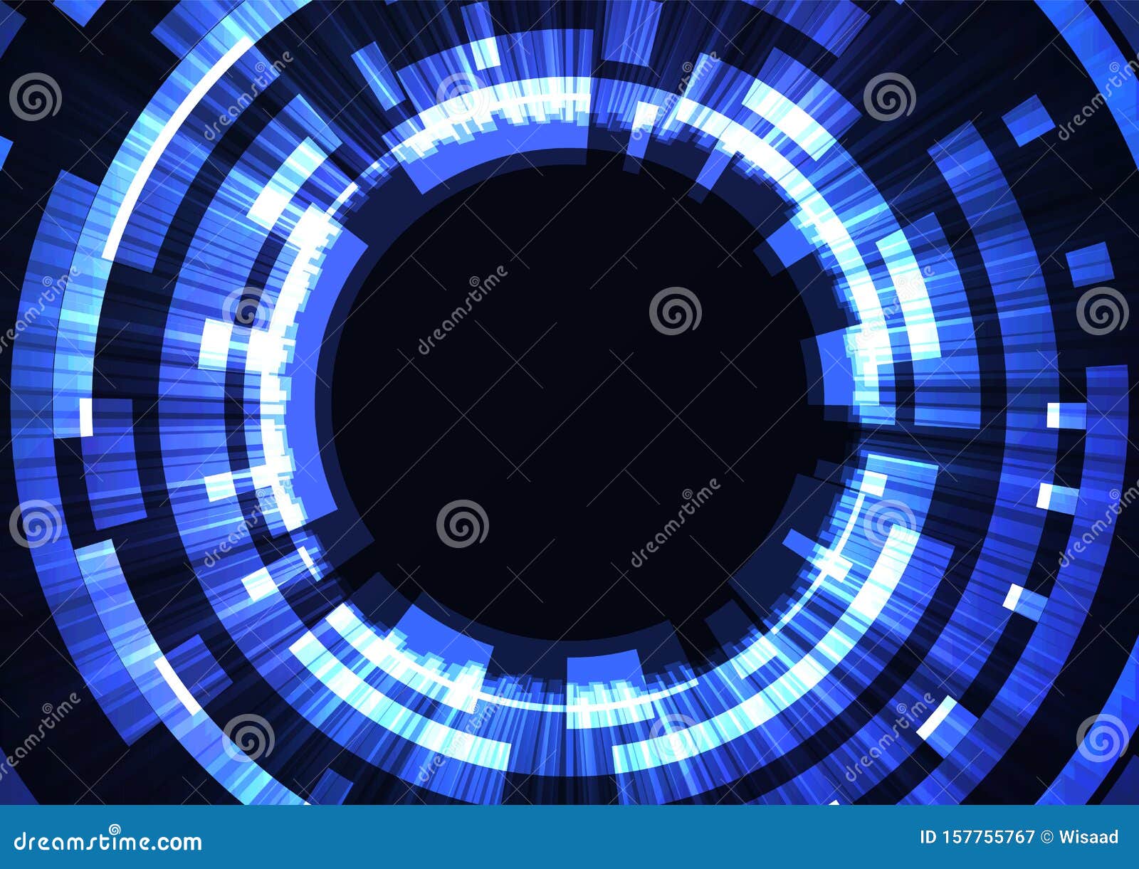 Circle Digital Pixel Abstract Background Stock Vector - Illustration of ...