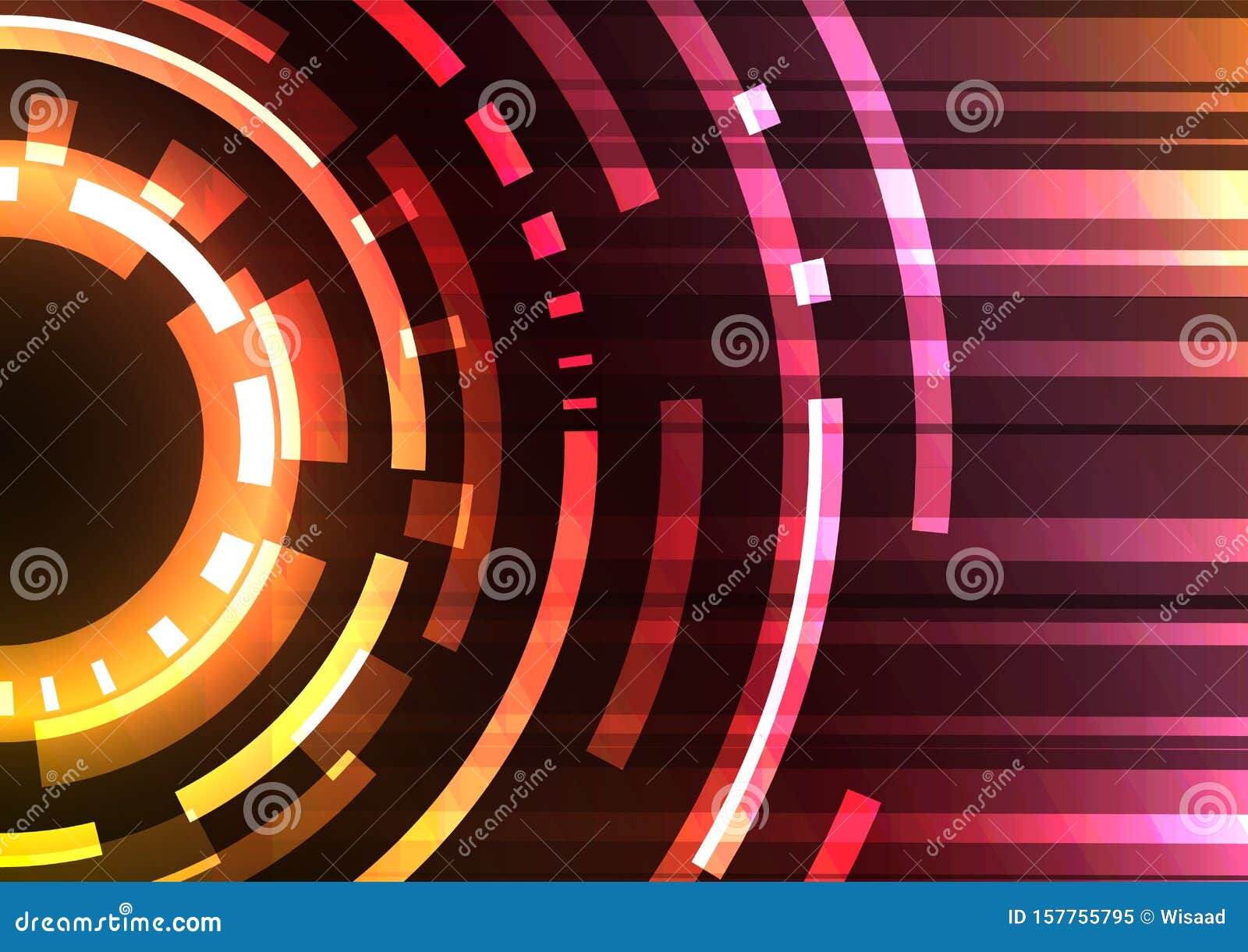 Circle Digital Pixel Abstract Background Stock Vector - Illustration of data, glow: 157755795