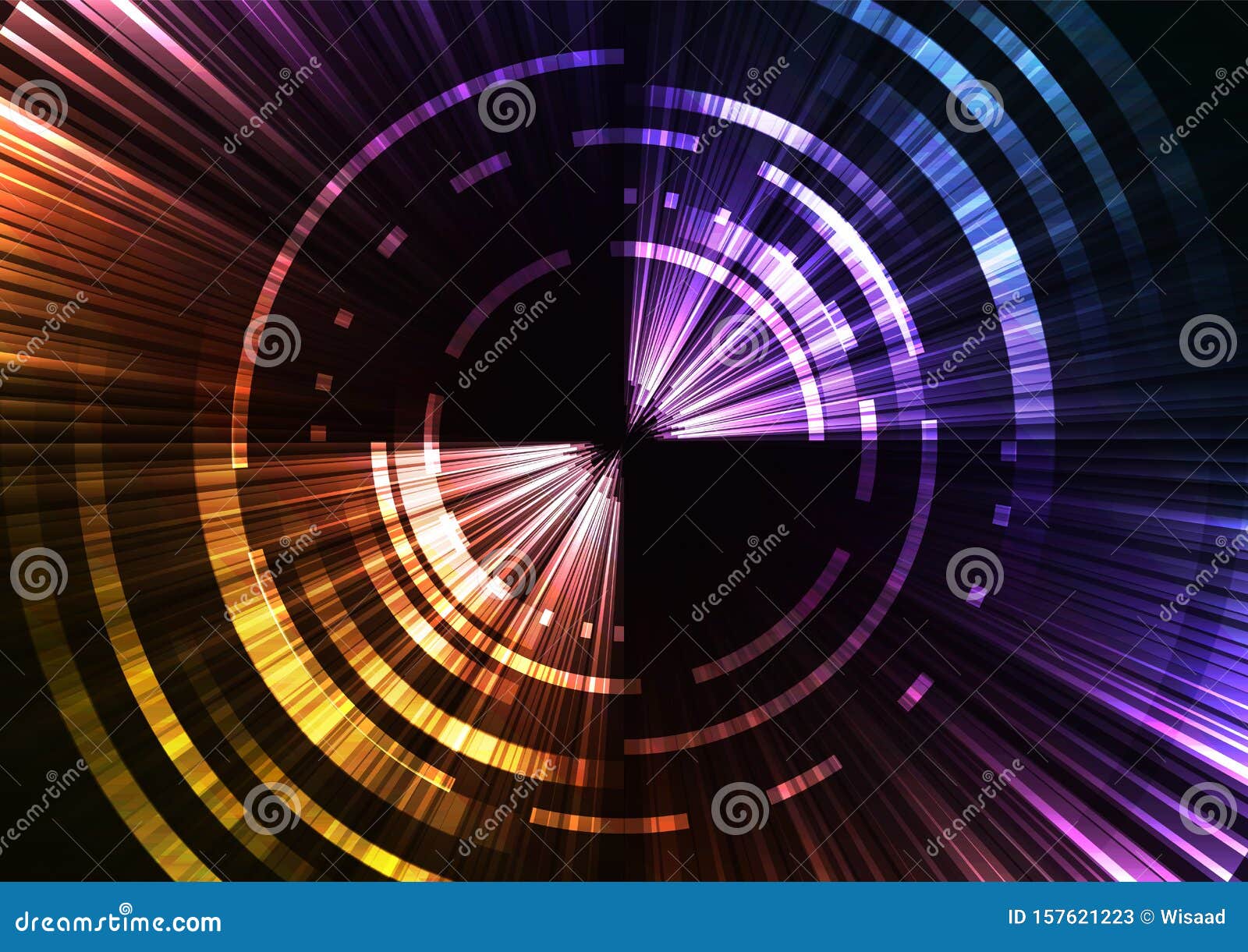 Circle Digital Pixel Abstract Background Stock Vector - Illustration of ...