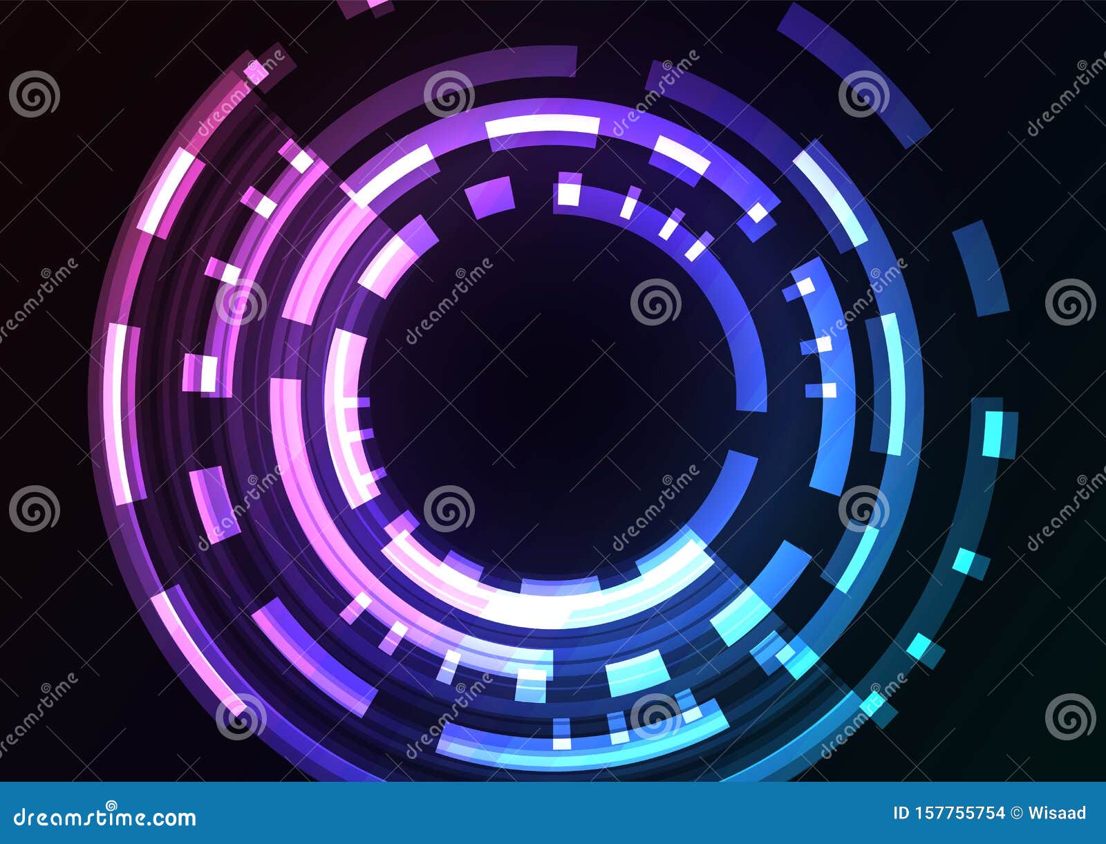 Circle Digital Pixel Abstract Background Stock Vector - Illustration of ...